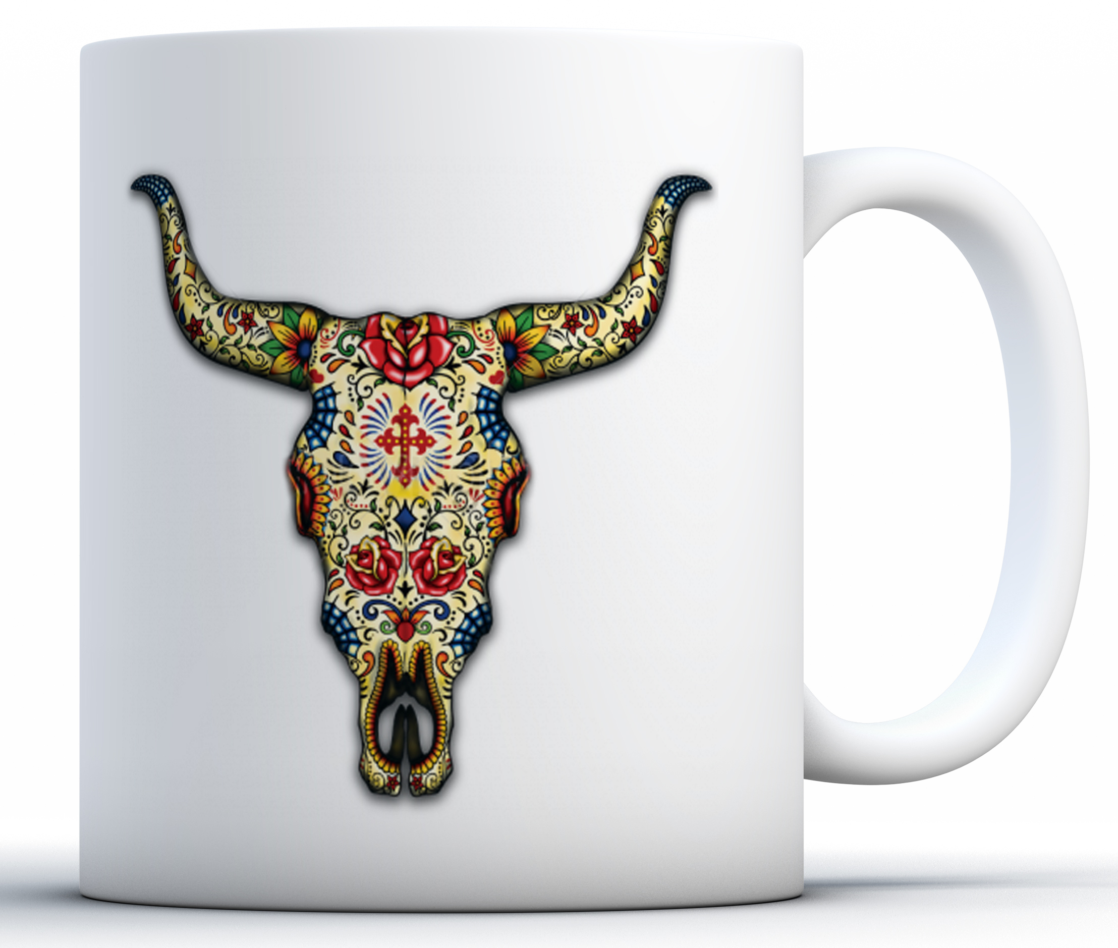 Awkward Styles Bull Skull Mugs Skull Coffee Mug Skull Gifts Day of the ...