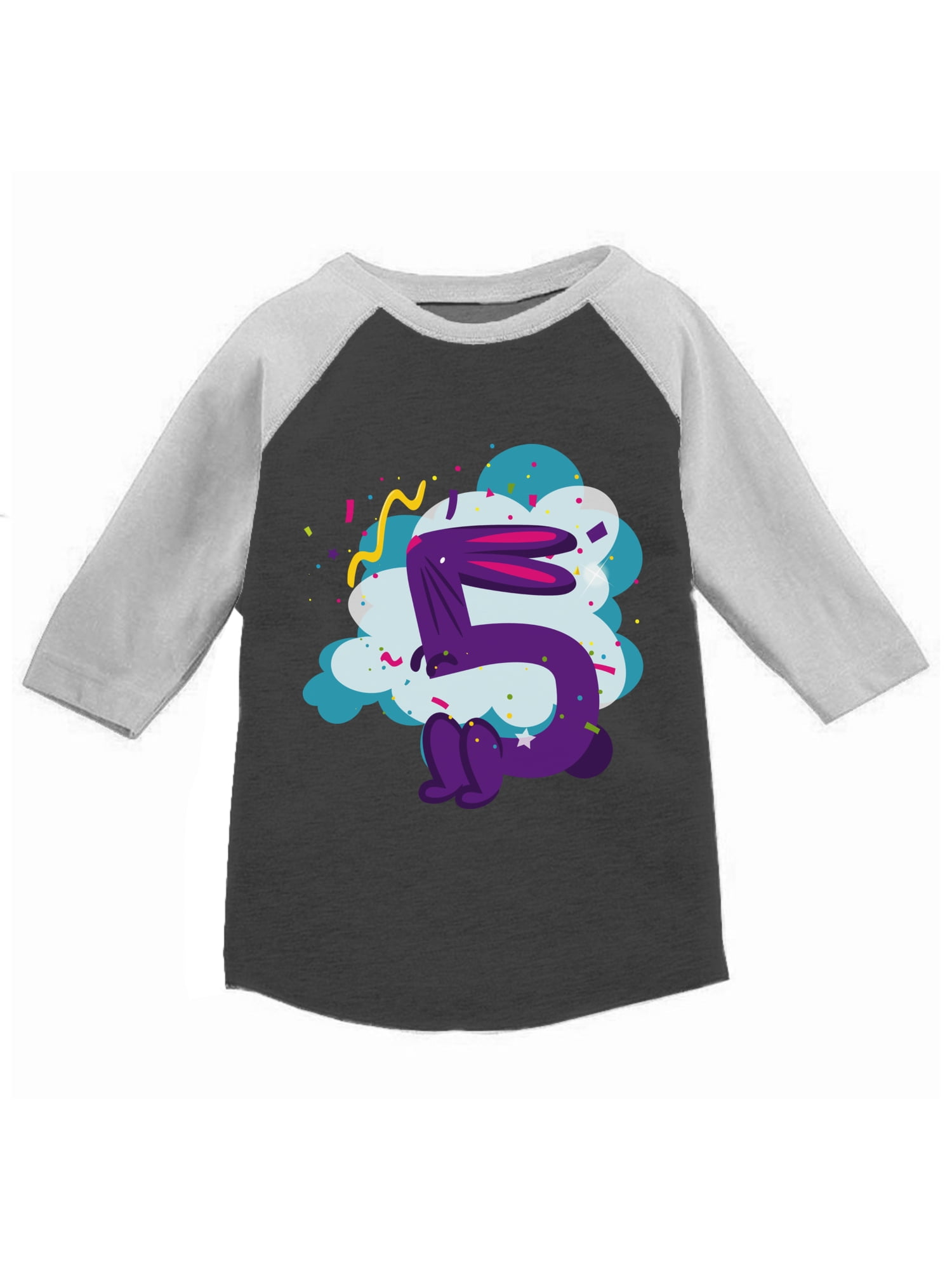 Awkward Styles Bunny Toddler Raglan Kids Bunny Birthday Jersey 5th ...