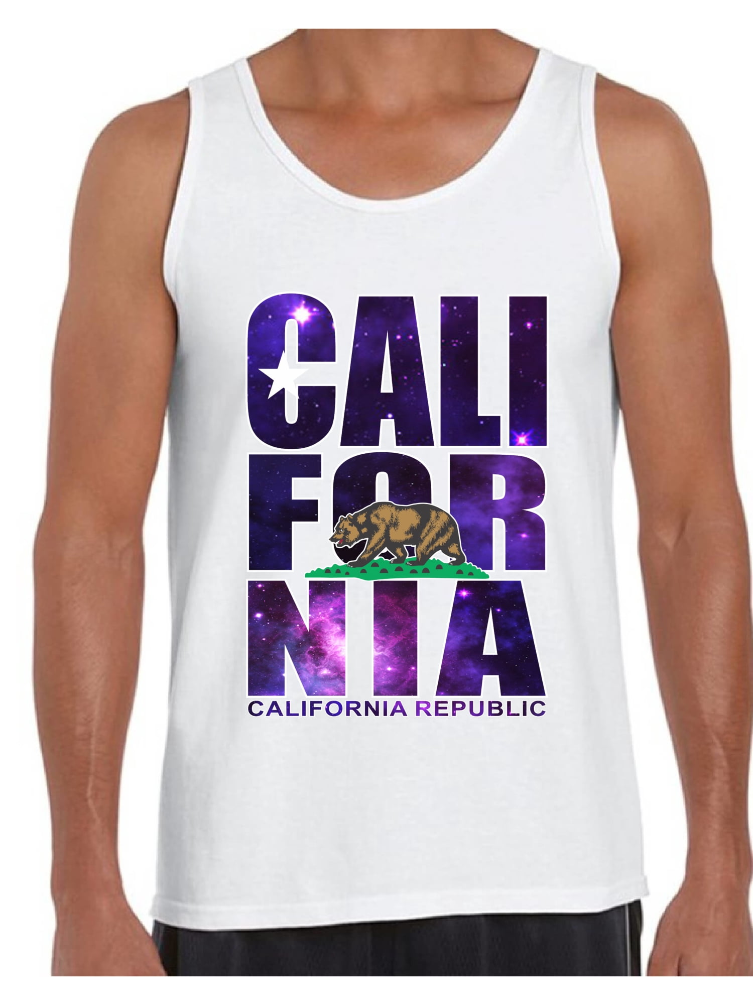 Awkward Styles California Republic Galaxy Tank Top for Men California ...