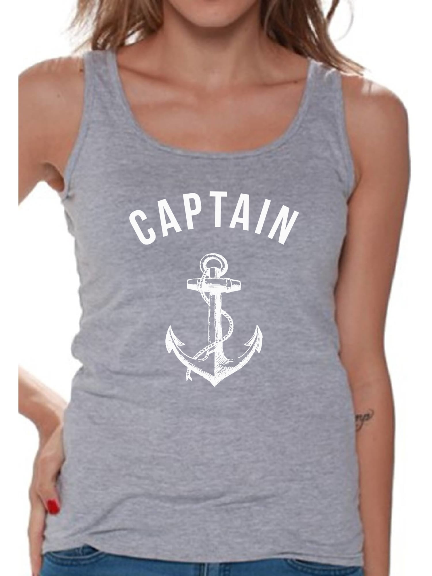 Awkward Styles Captain Tank Top for Ladies Marine Themed Party Cute ...
