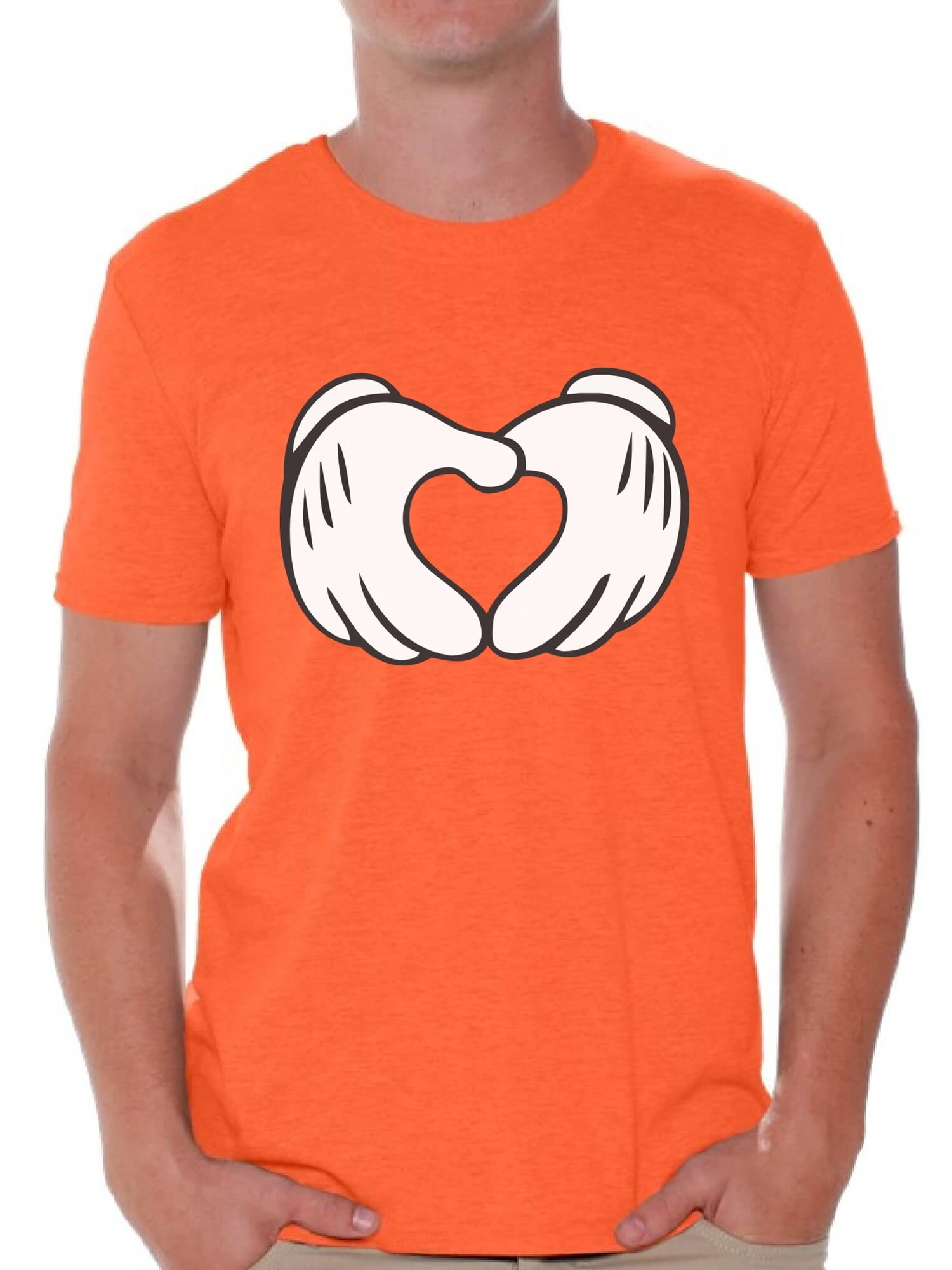 Awkward Styles Cartoon Hands Heart Shirt for Men Valentine Heart Men's ...