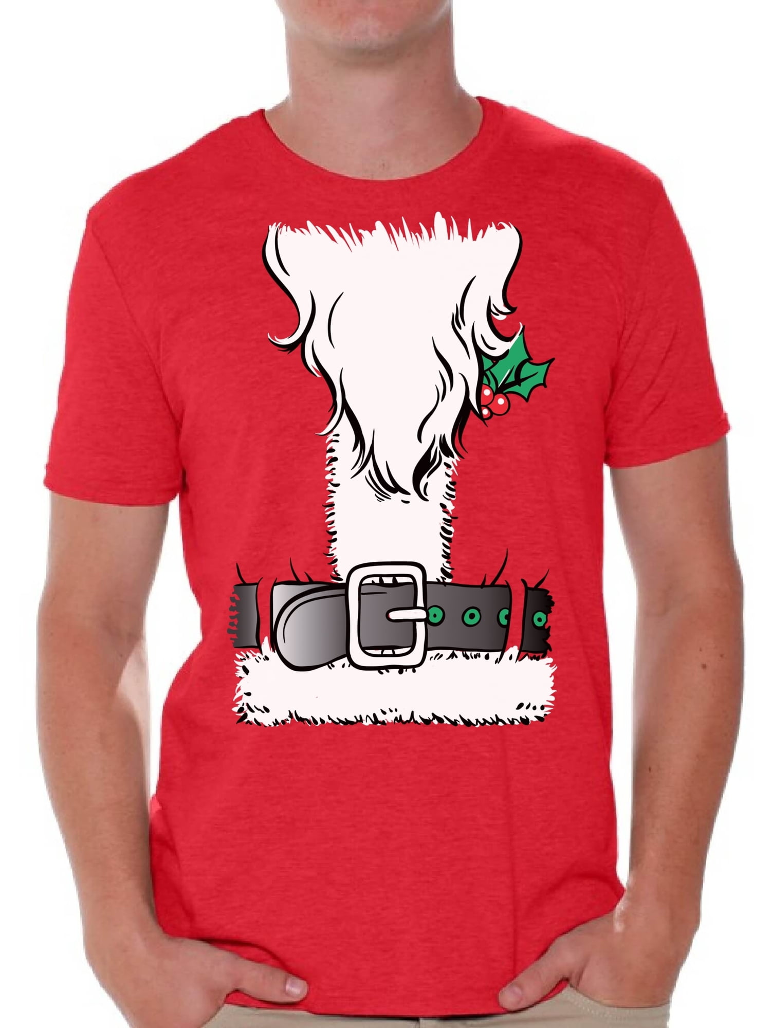Awkward Styles Christmas Tuxedo Shirt for Men Santa Suit Holiday Party ...