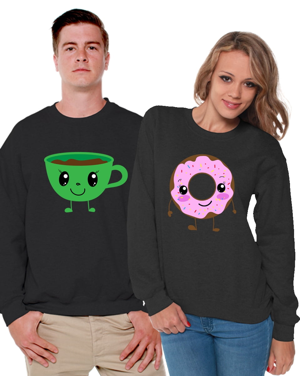 Awkward Styles Coffee Donut Couple Sweatshirts Funny Gifts for ...