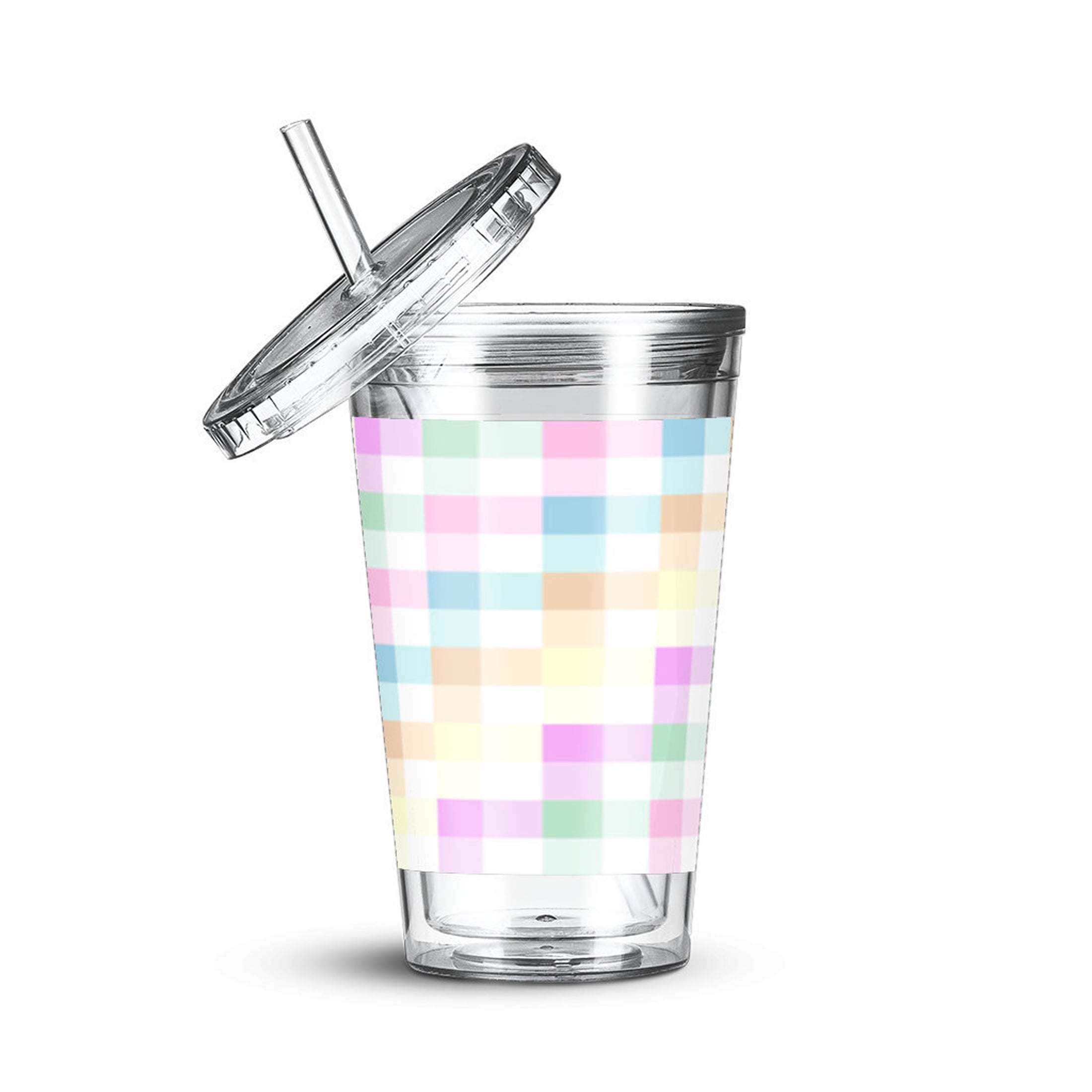 Awkward Styles Colorful Stripes Cold Cup 16 oz Tumbler Acrylic Glass ...