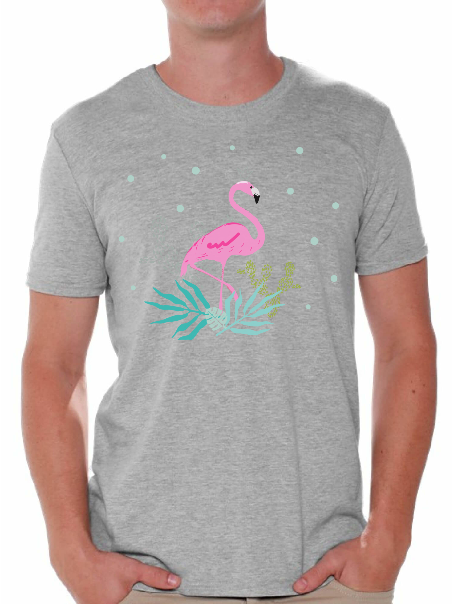 Awkward Styles Crowned Flamingo T Shirt for Men Summer Mens Shirts Pink ...