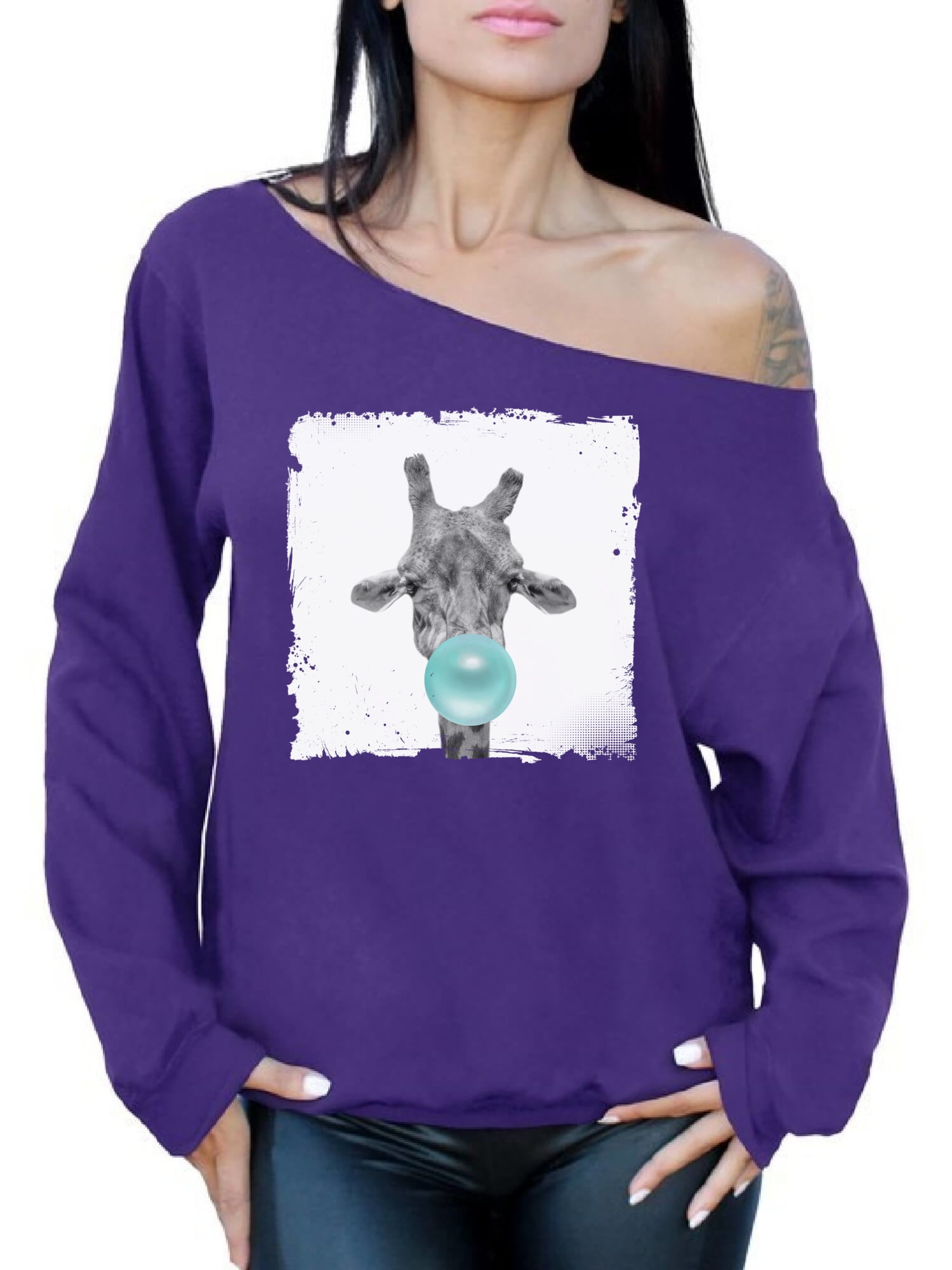 Awkward Styles Cute Giraffe Ladies Sweater Giraffe Lovers Cute Off The ...