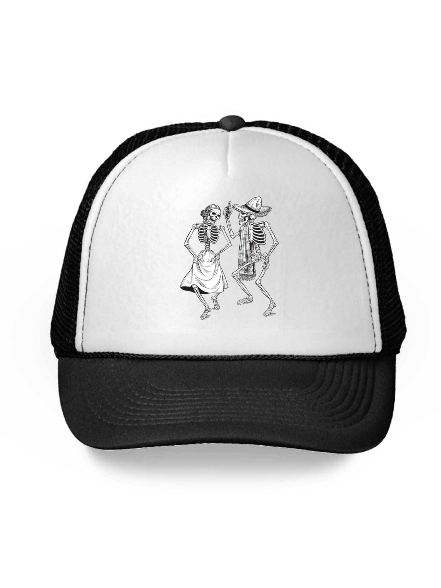 Awkward Styles Dancing Skeleton Trucker Hat Skeleton Skull Caps ...