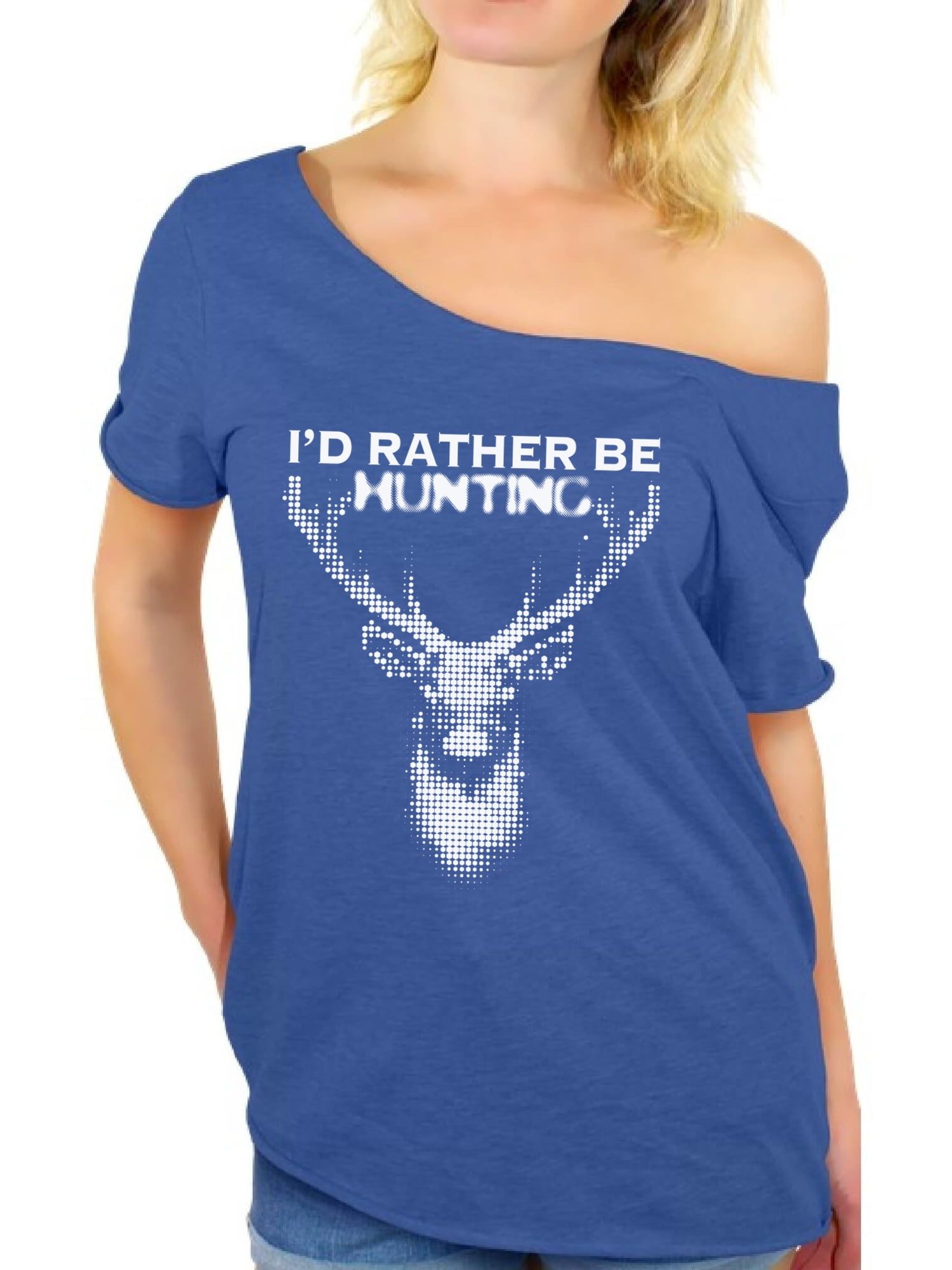 Awkward Styles Deer Hunter Off Shoulder Shirt I Love Deer Hunting ...