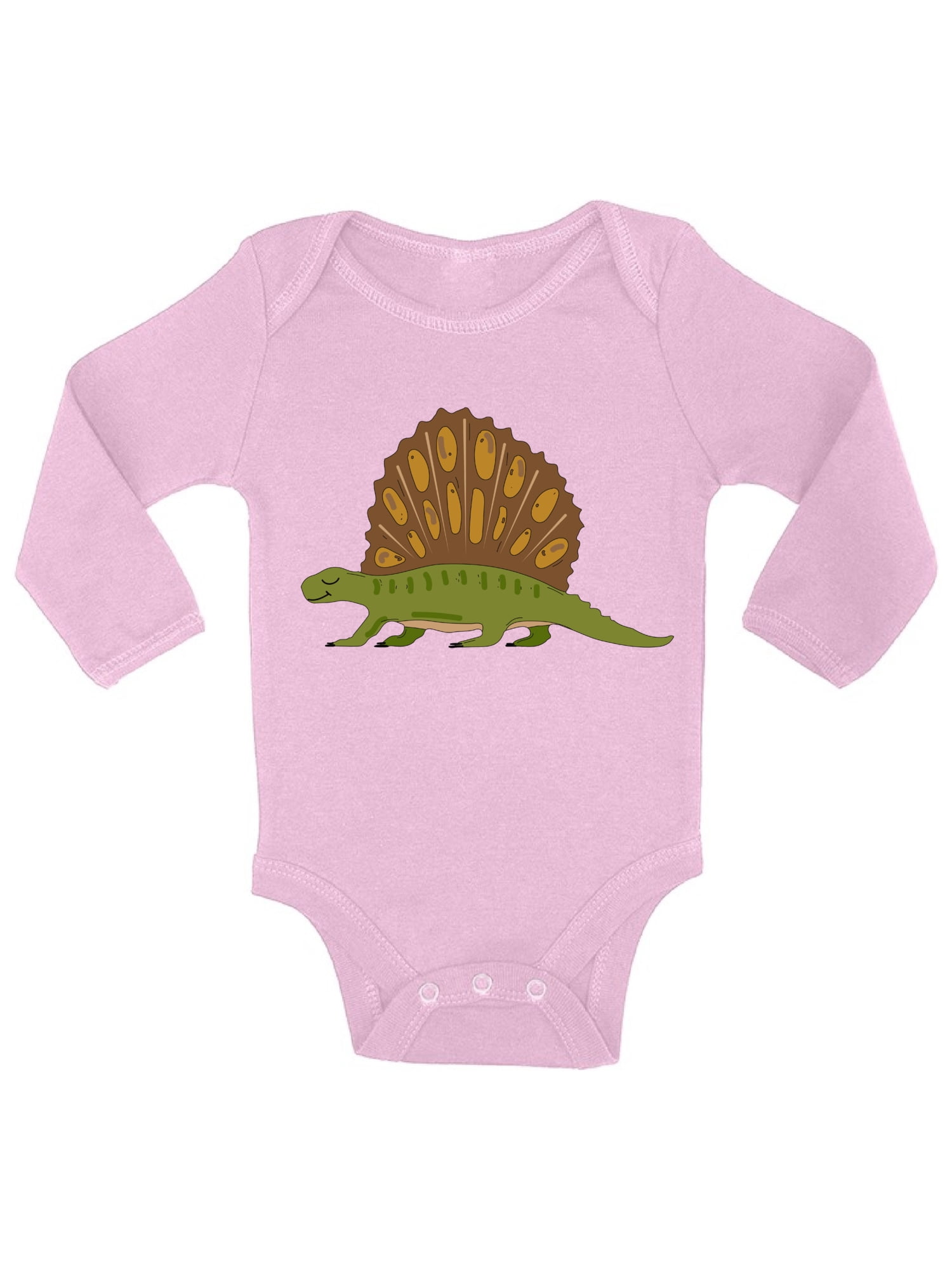 Awkward Styles Dimetrodon Romper Baby Bodysuit Long Sleeve Dinosaur One ...