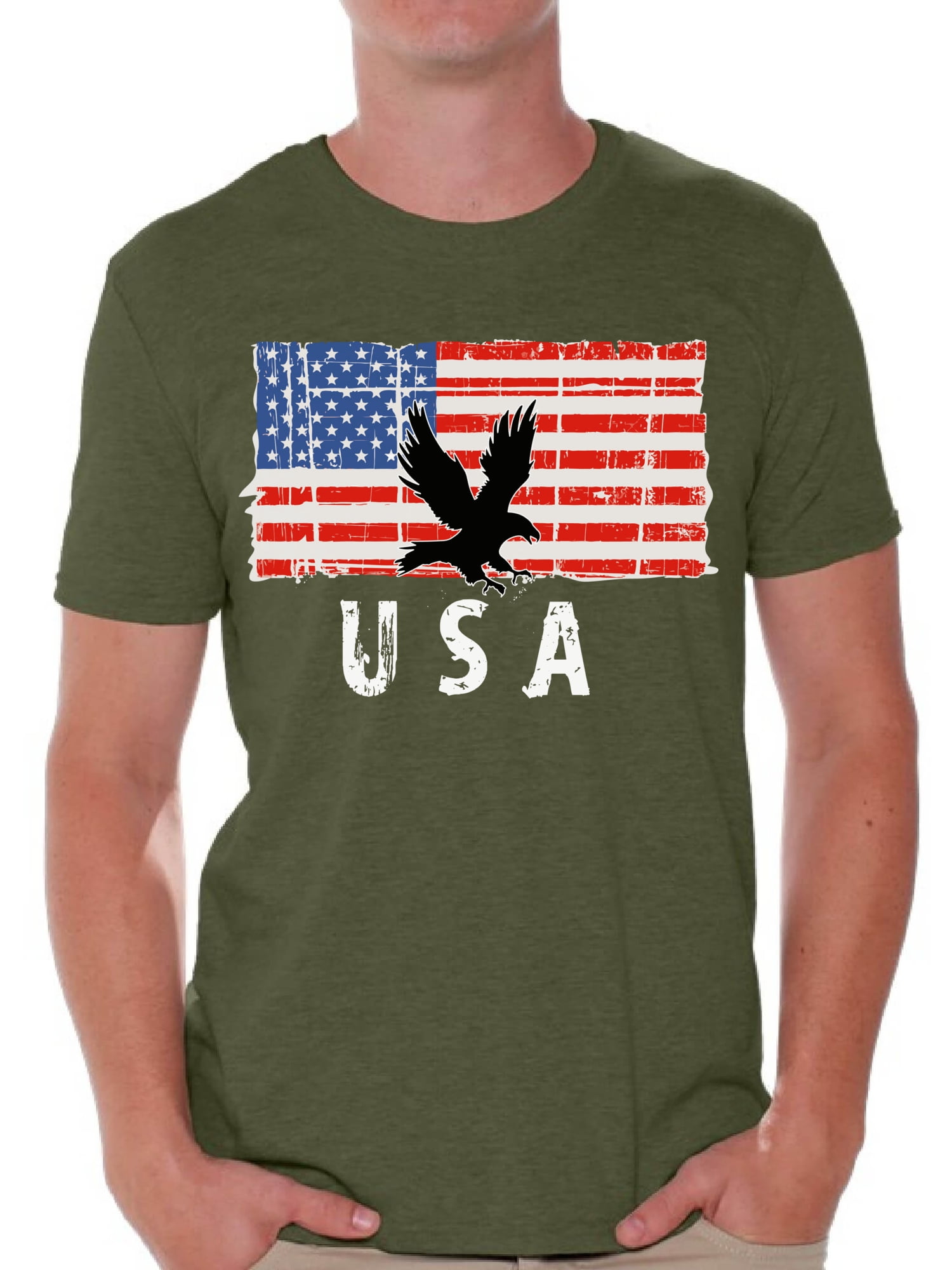 Awkward Styles Eagle USA Men Shirt Gifts for Men Retro USA Men T shirt ...