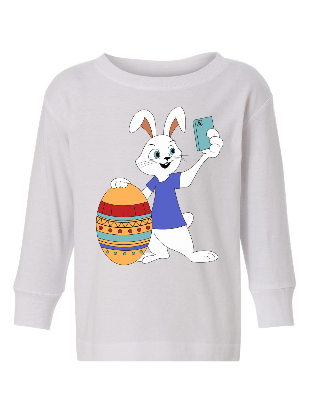 Awkward Styles Easter Unisex Toddler Long Sleeve Jersey Tee Funny Bunny ...