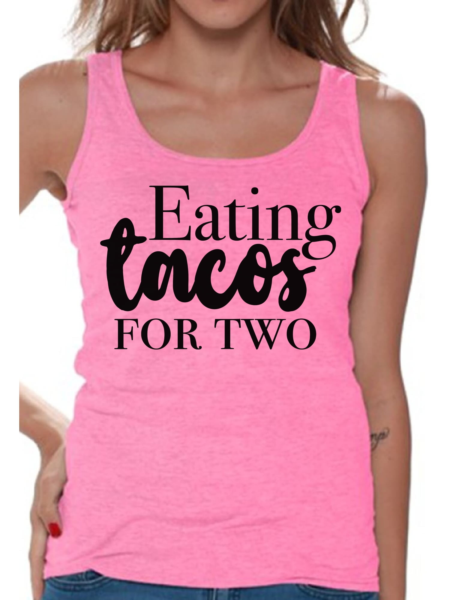 Awkward Styles Eating Tacos for Two Tank Top for Women Pregnancy ...