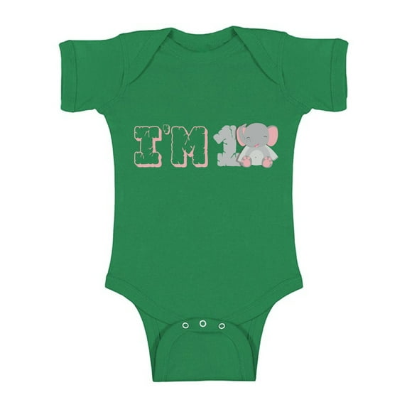 Awkward Styles Elephant B Day Clothes First Birthday Bodysuit for ...