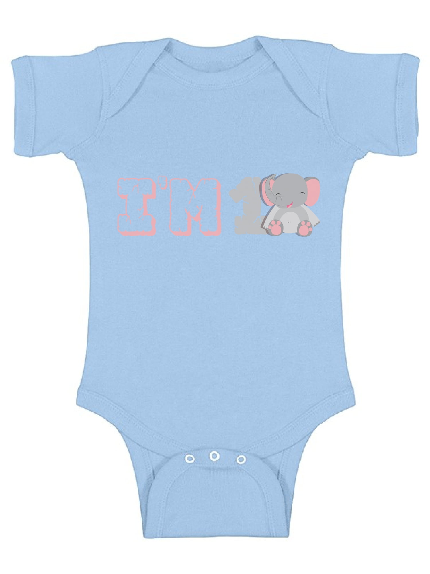 Awkward Styles Elephant B Day Clothes First Birthday Bodysuit for ...