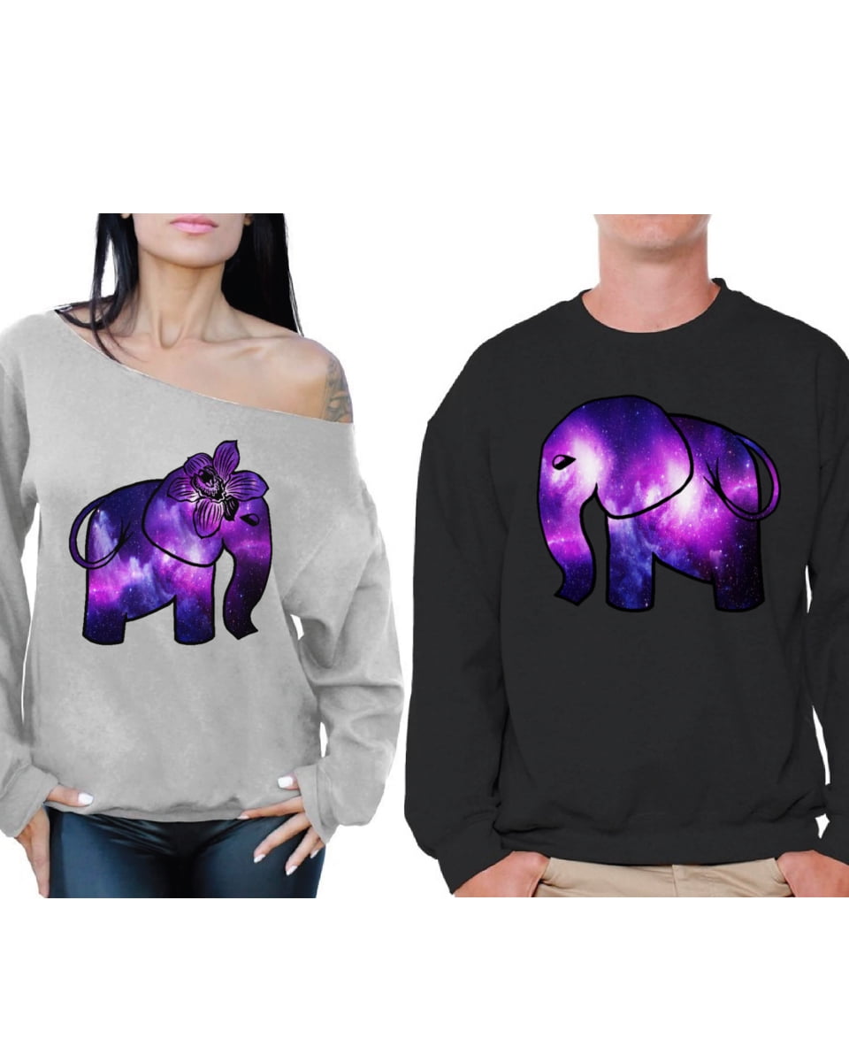 Awkward Styles Elephant Couple Sweatshirts Elephant Matching Couple ...