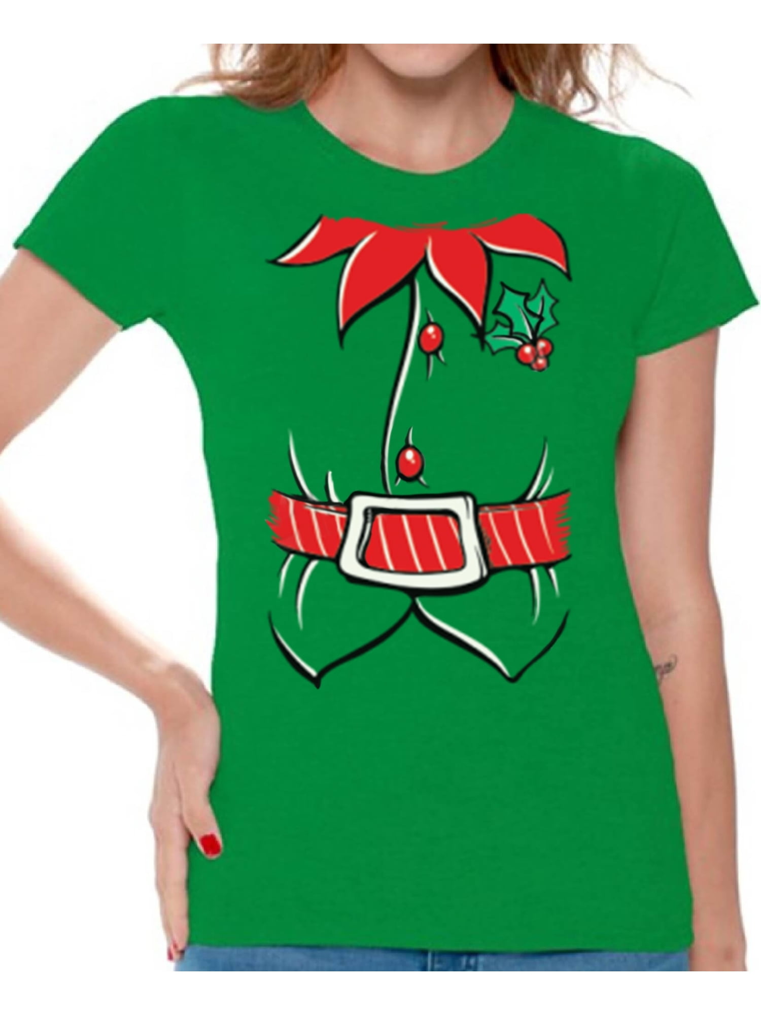 Awkward Styles Elf Costume Christmas Shirts for Women Elf Suit Women's ...