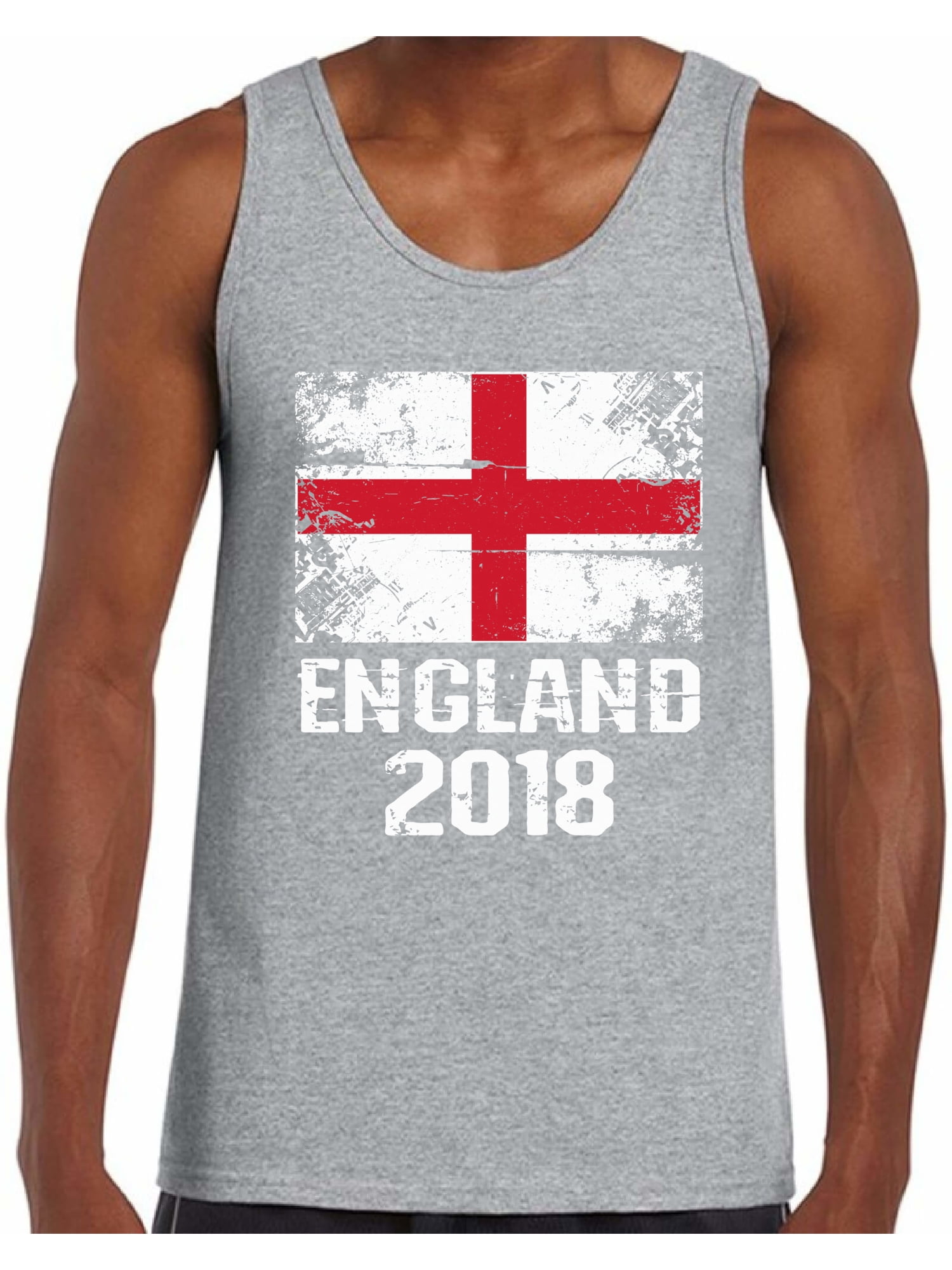 Awkward Styles England 2018 Soccer Tank Top for Men English Flag Muscle ...