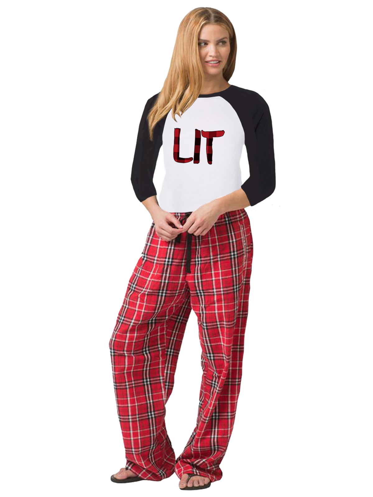 Awkward Styles Family Christmas Pajamas for Women Xmas LIT Plaid Xmas ...