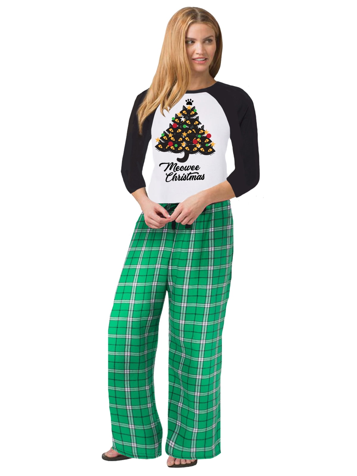 Awkward Styles Family Christmas Pajamas for Women Xmas Tree Meowee Xmas ...