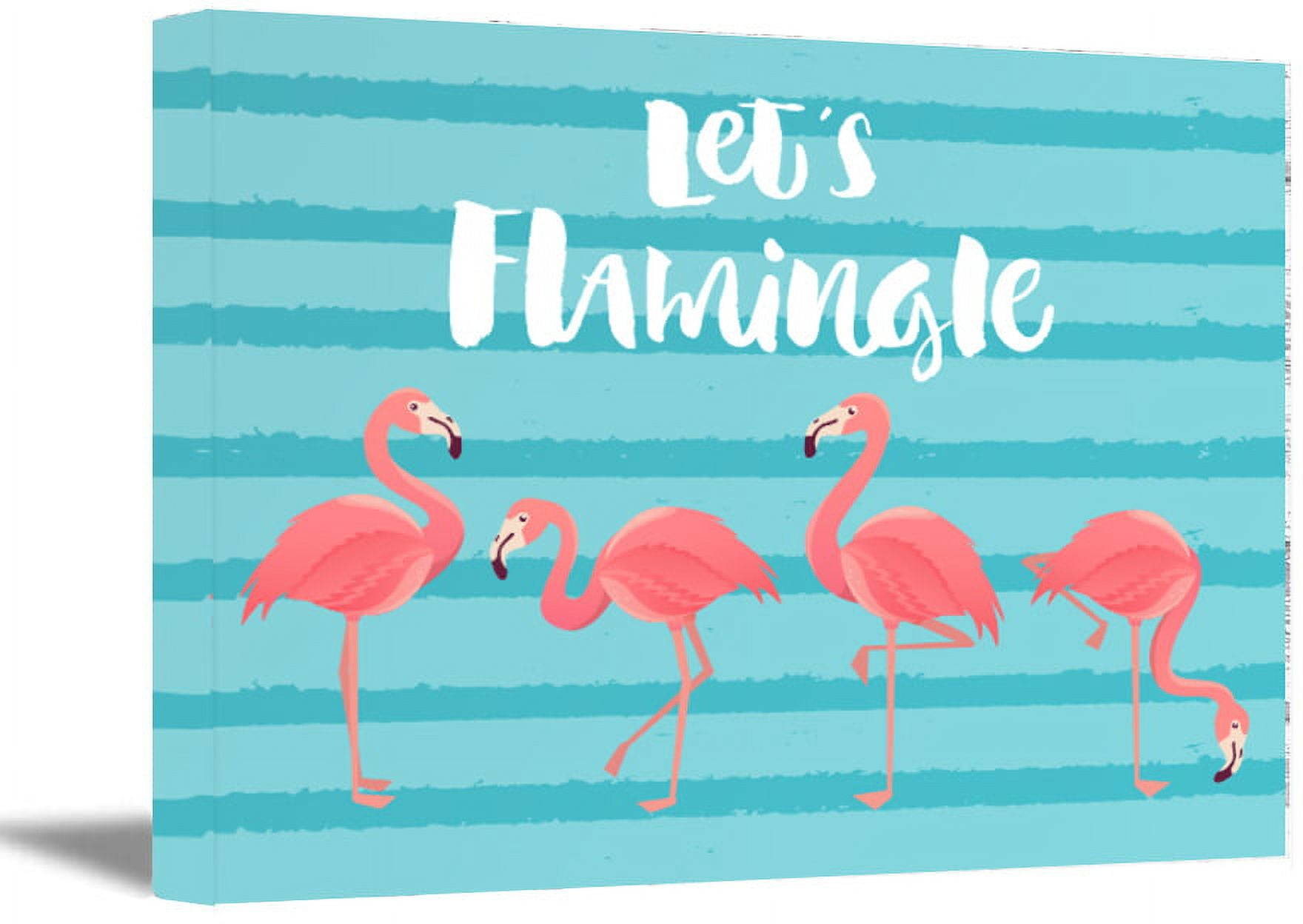 Awkward Styles Flamingo Canvas Print Flamingo Party Decorations Nursery ...