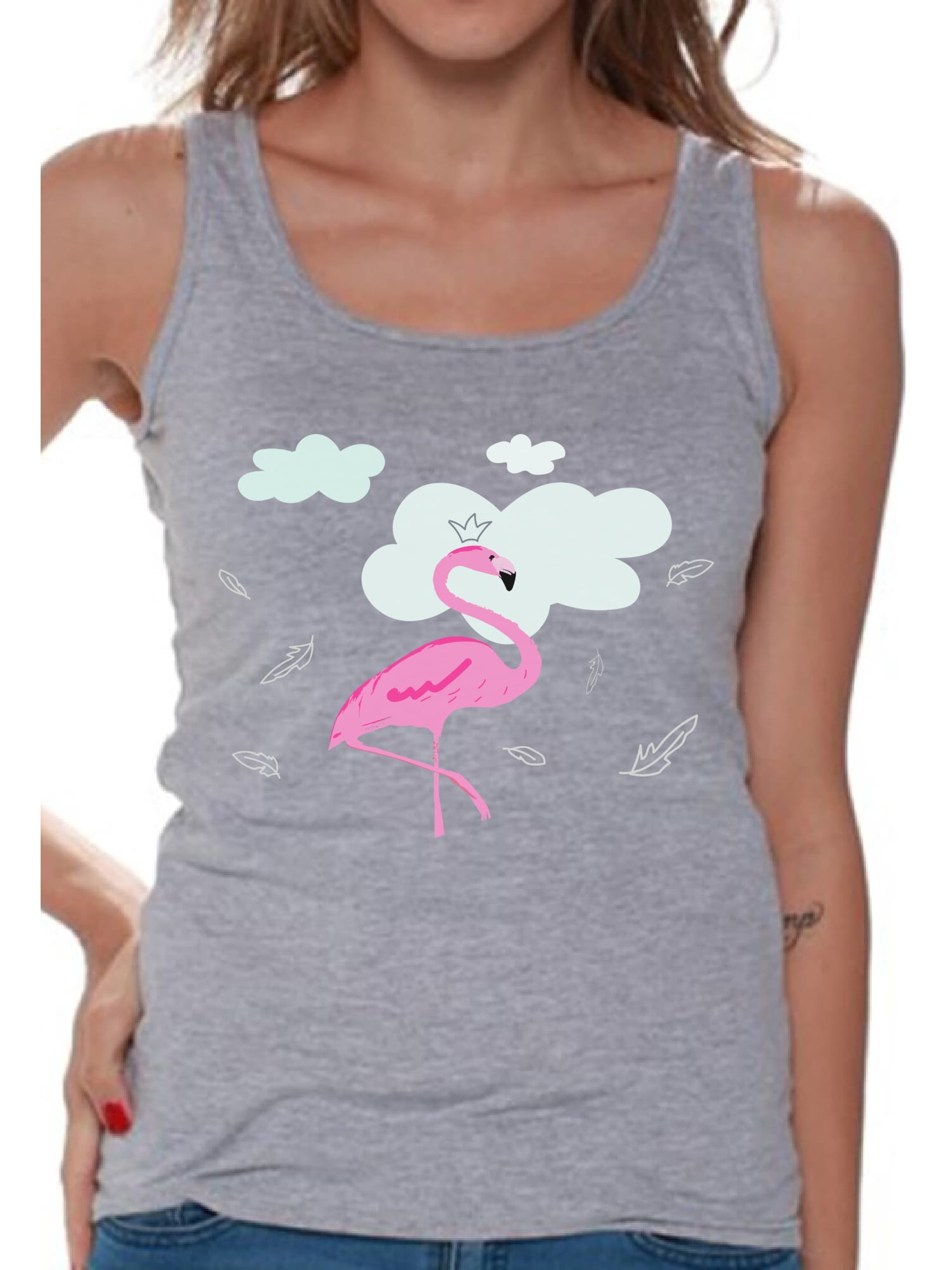 Awkward Styles Flamingo in Clouds Tank Top T-Shirt for Her Flamingo ...