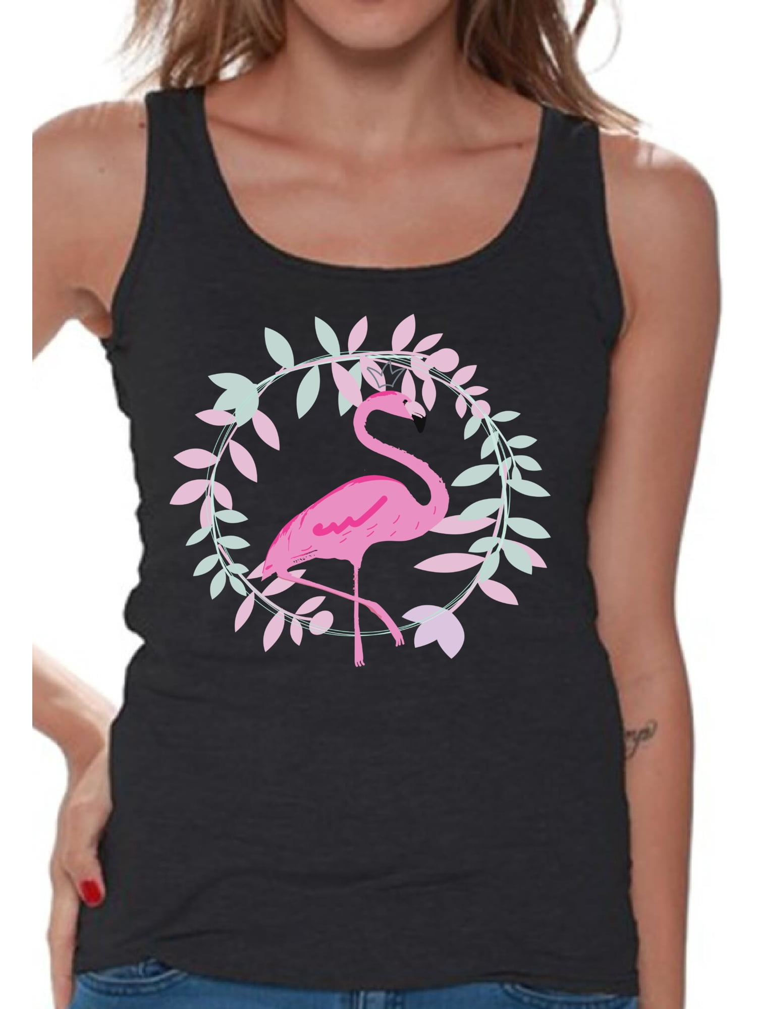 Awkward Styles Flamingo Crown Tank Top T-Shirt for Her Flamingo Shirts ...