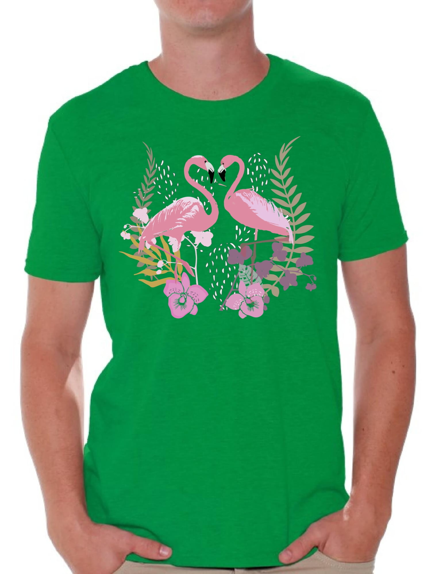Awkward Styles Flamingo Love T Shirt for Men Summer Mens Shirts Pink ...