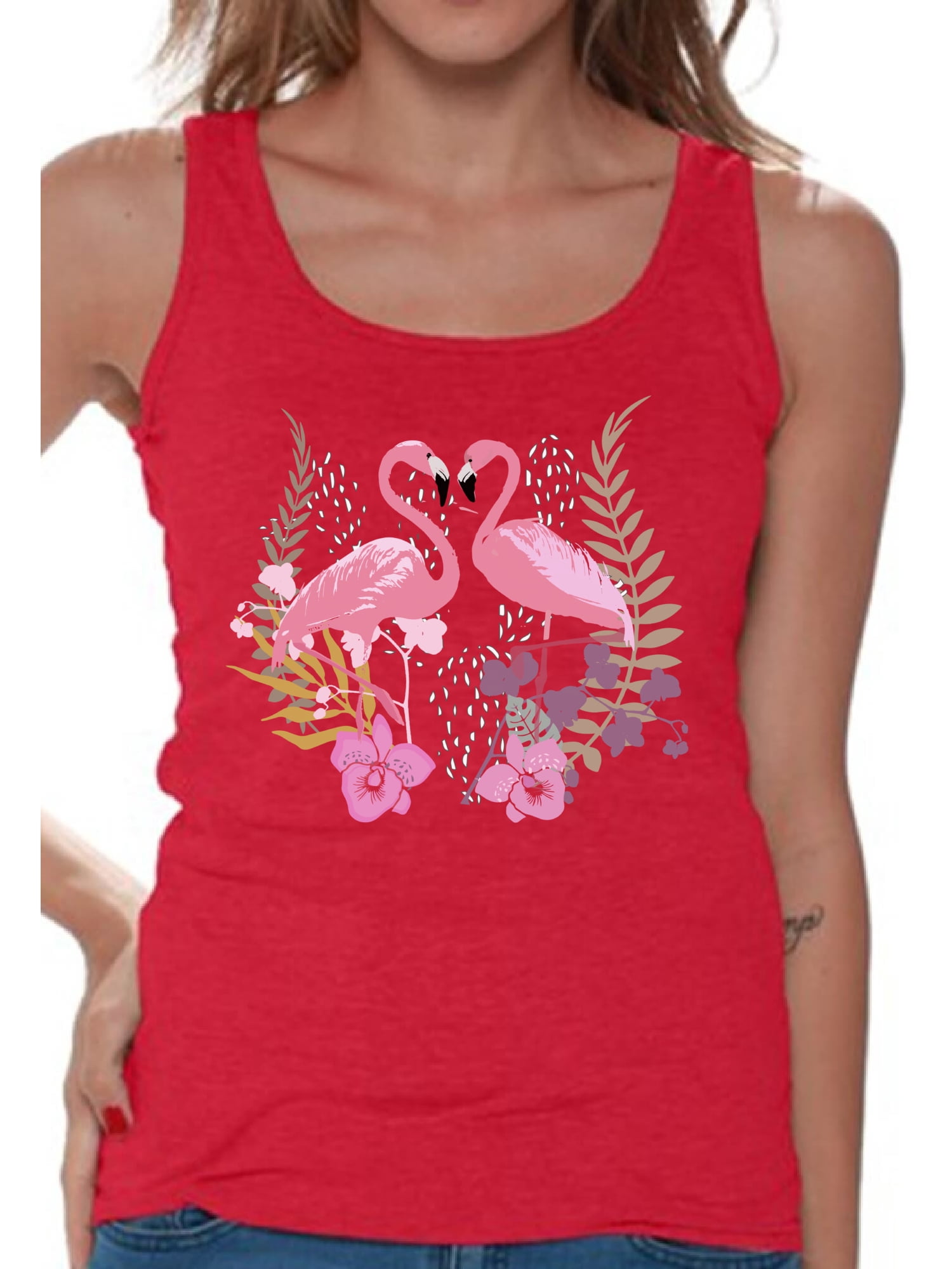 Awkward Styles Flamingo Love Tank Top T-Shirt for Her Flamingo Shirts ...