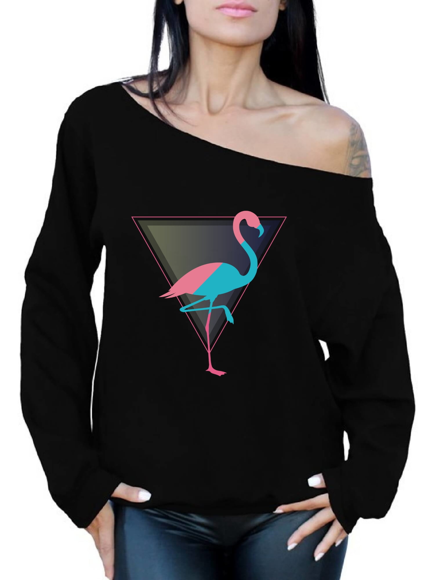 Awkward Styles Flamingo Party Off Shoulder Sweatshirt for Women ...
