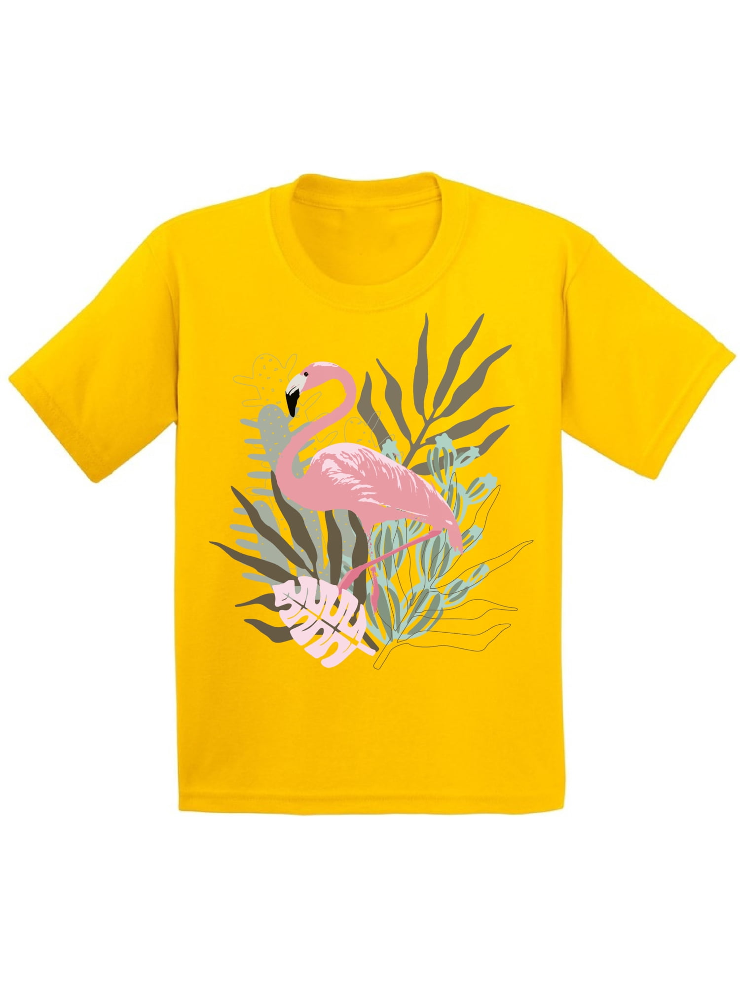 Awkward Styles Floral Flamingo Youth Shirt Cute Summer Shirt for Kids ...
