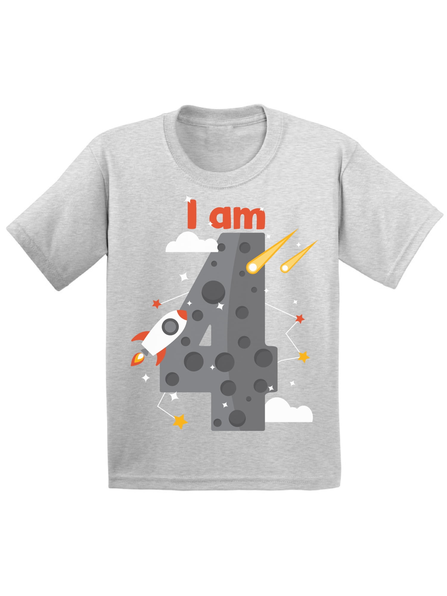 Awkward Styles Fourth Birthday Baby Shirt Space 4th Birthday T-shirt I ...
