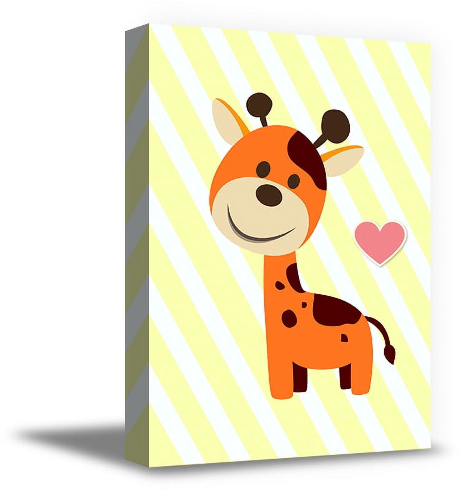 Awkward Styles Friends Forever Canvas Art Giraffe Illustration Kids ...