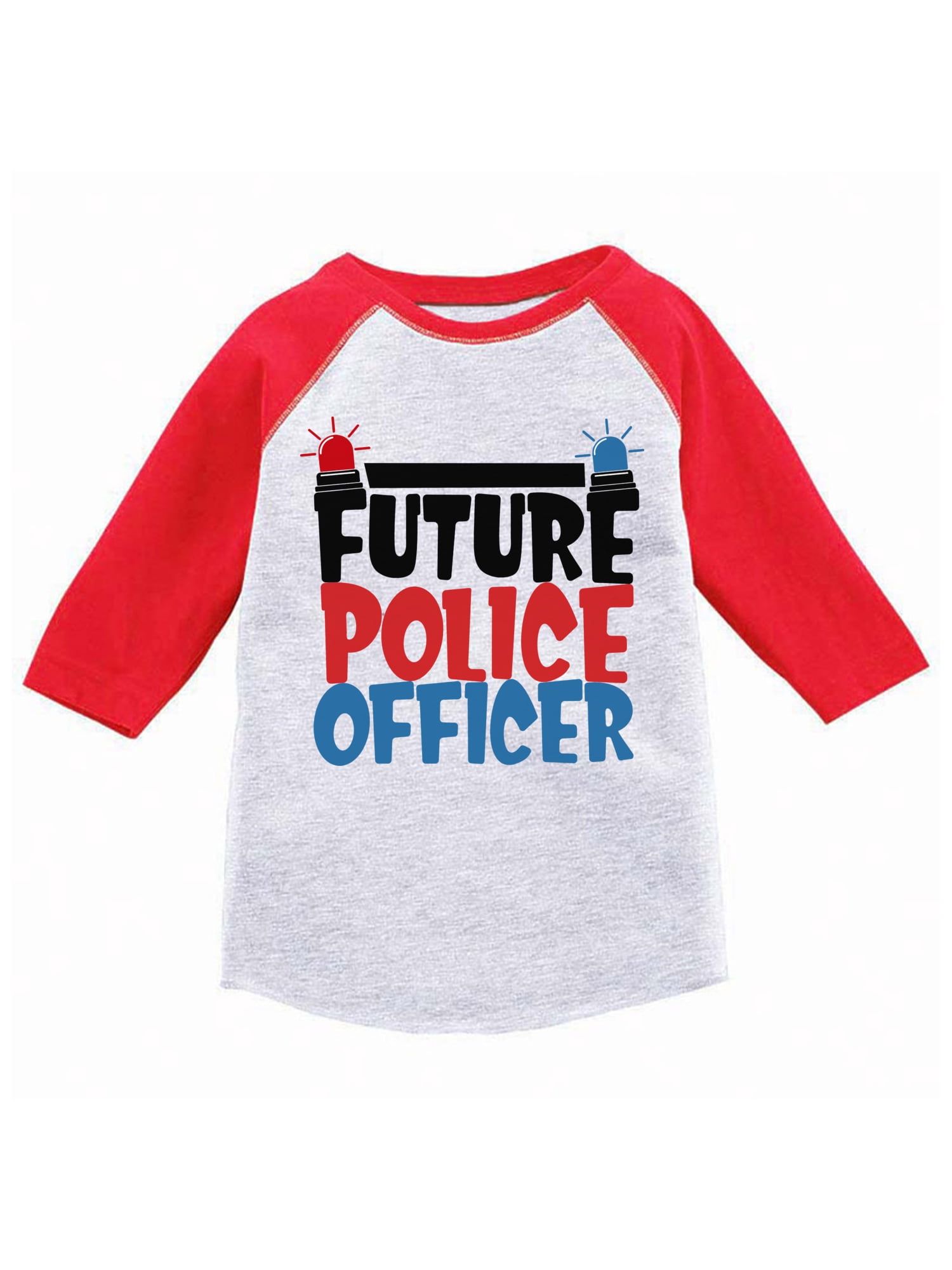 Awkward Styles Future Police Officer Toddler Raglan Cute Officer Gifts ...