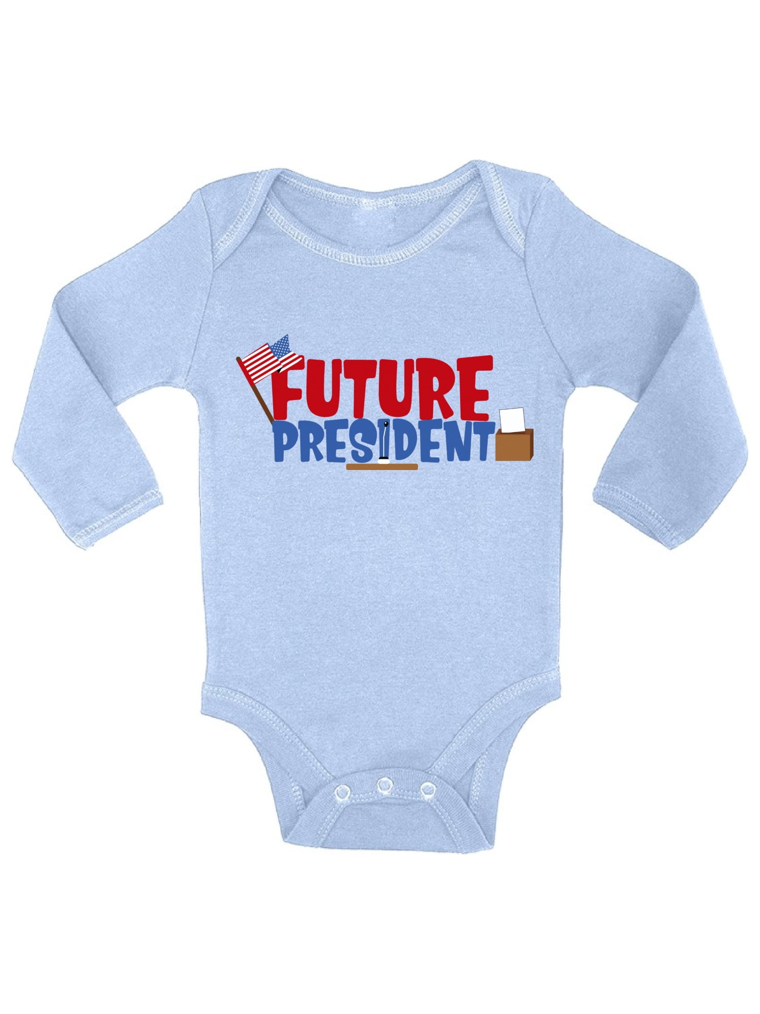 Awkward Styles Future President Baby Bodysuit Long Sleeve Cute Baby ...