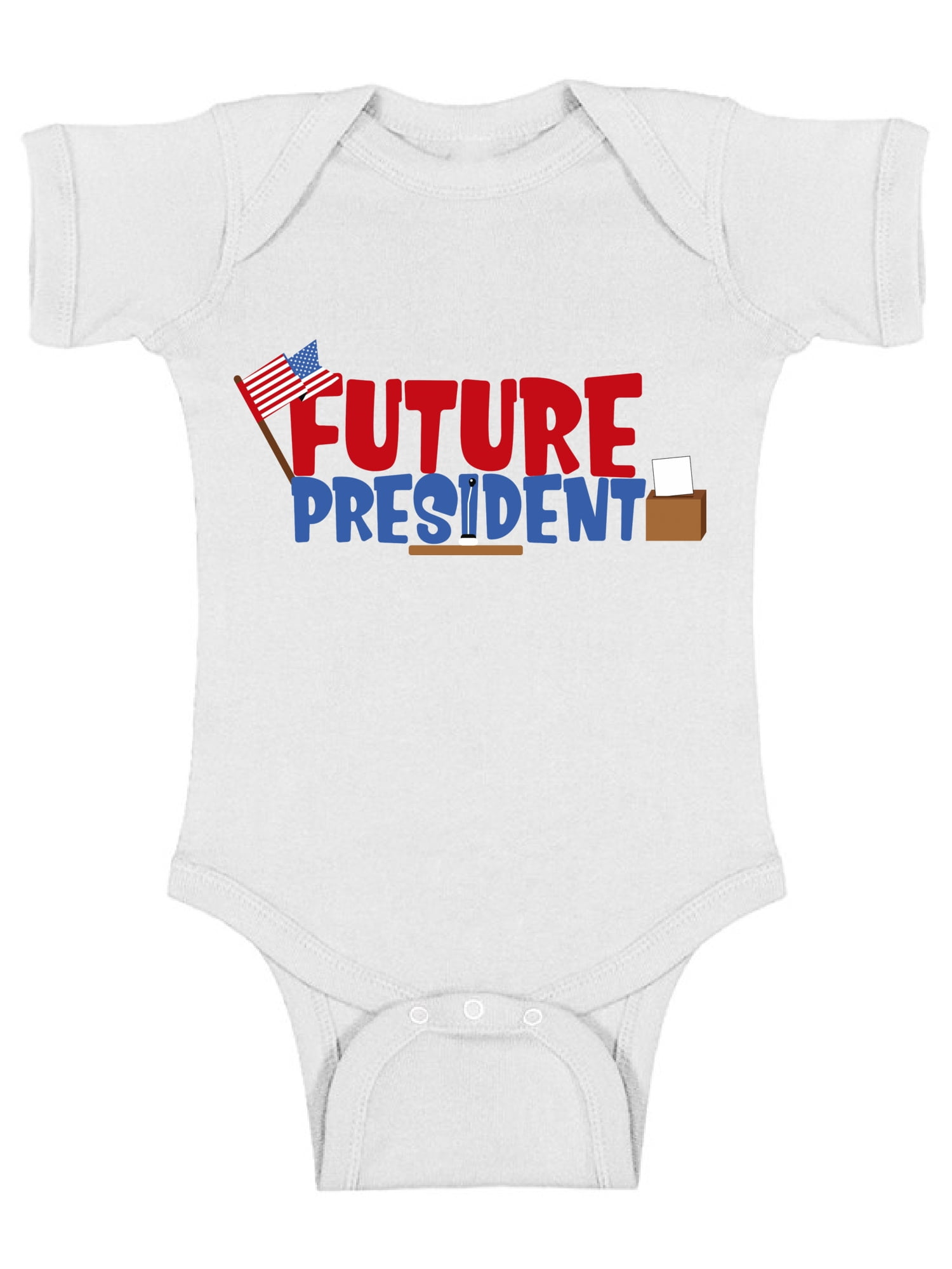 Awkward Styles Future President Bodysuit Short Sleeve fo Newborn Baby ...