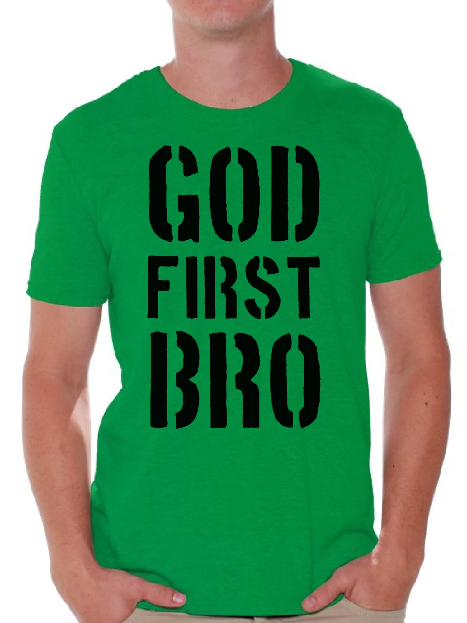 Awkward Styles God First Bro T Shirt for Men Christian Mens Shirts ...