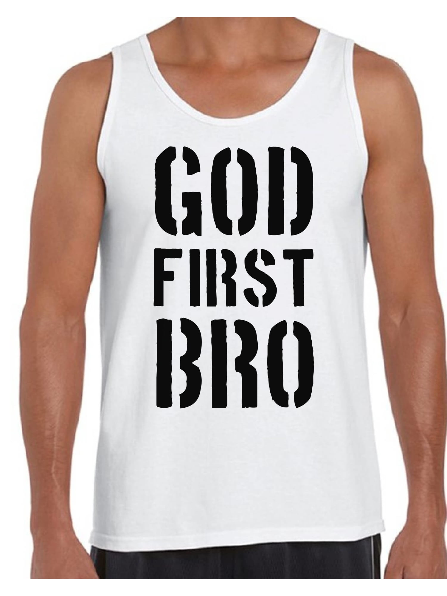 Awkward Styles God First Bro Tank Top Shirt for Men Christian Mens ...