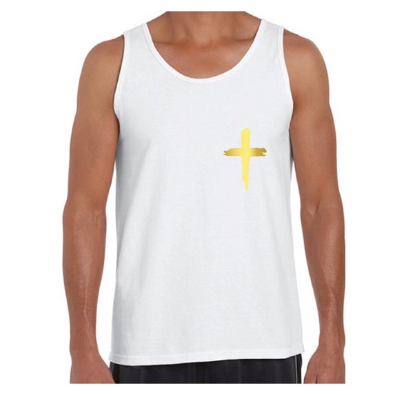 Awkward Styles Golden Cross Tank Top Shirts for Men Christian Mens ...