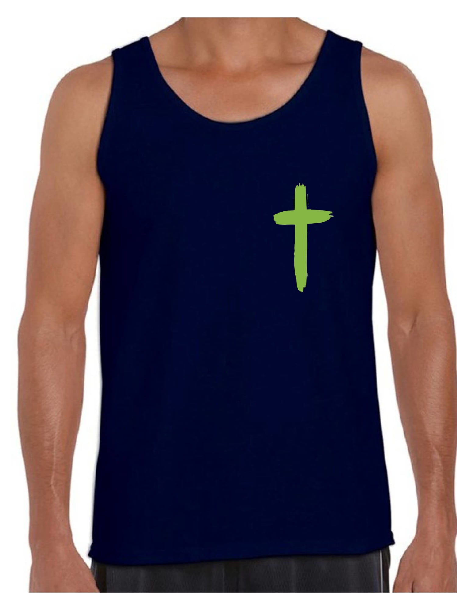 Awkward Styles Green Cross Tank Top Shirts for Men Christian Mens Tanks ...