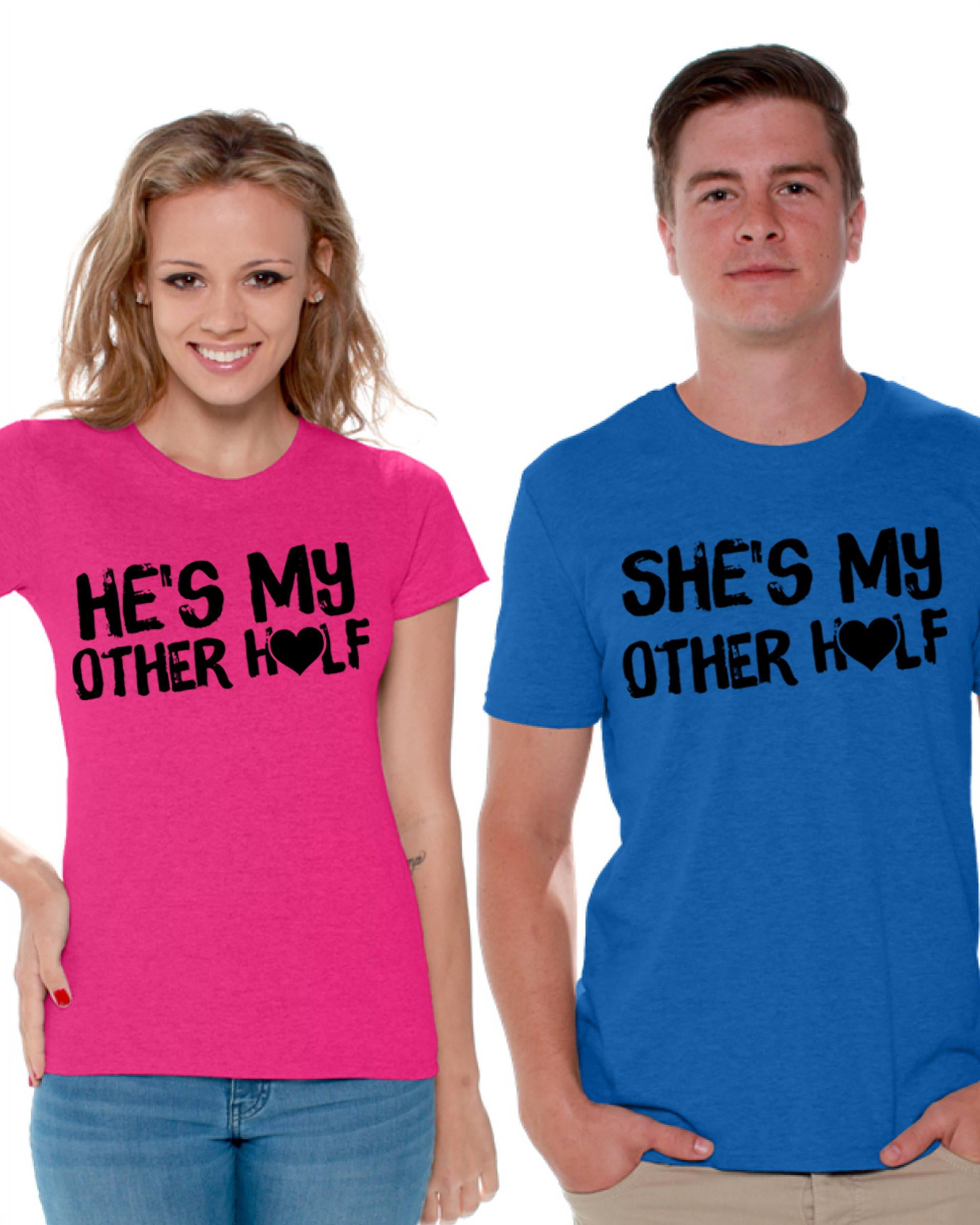 Awkward Styles He's My Other Half She's My Other Half Couples Shirt ...