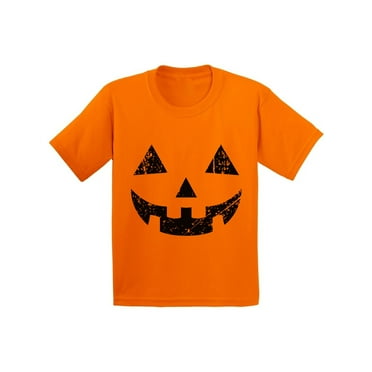 P&B Jack O Lantern Pumpkin Face Funny Halloween Youth T-shirt, Youth S ...