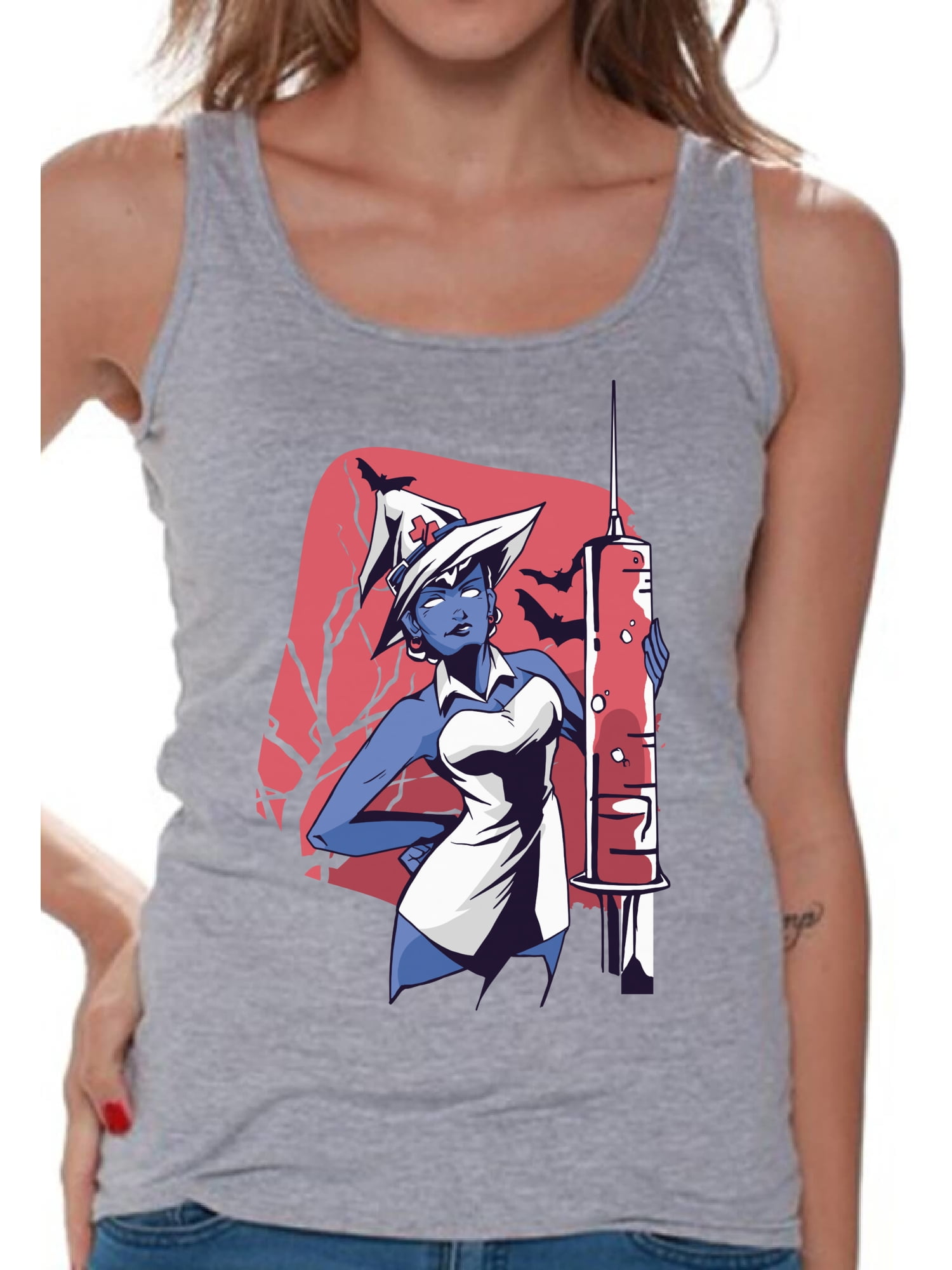 Awkward Styles Halloween Sleeveless Shirt Witch Nurse Tank Top for ...