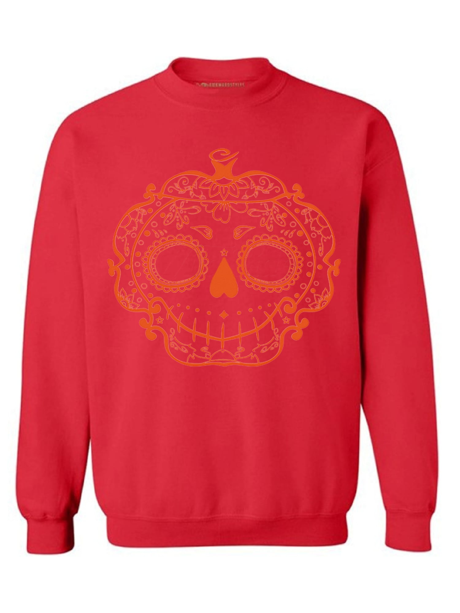 Awkward Styles Halloween Sugar Pumpkin Sweatshirt Sugar Skull Sweater ...