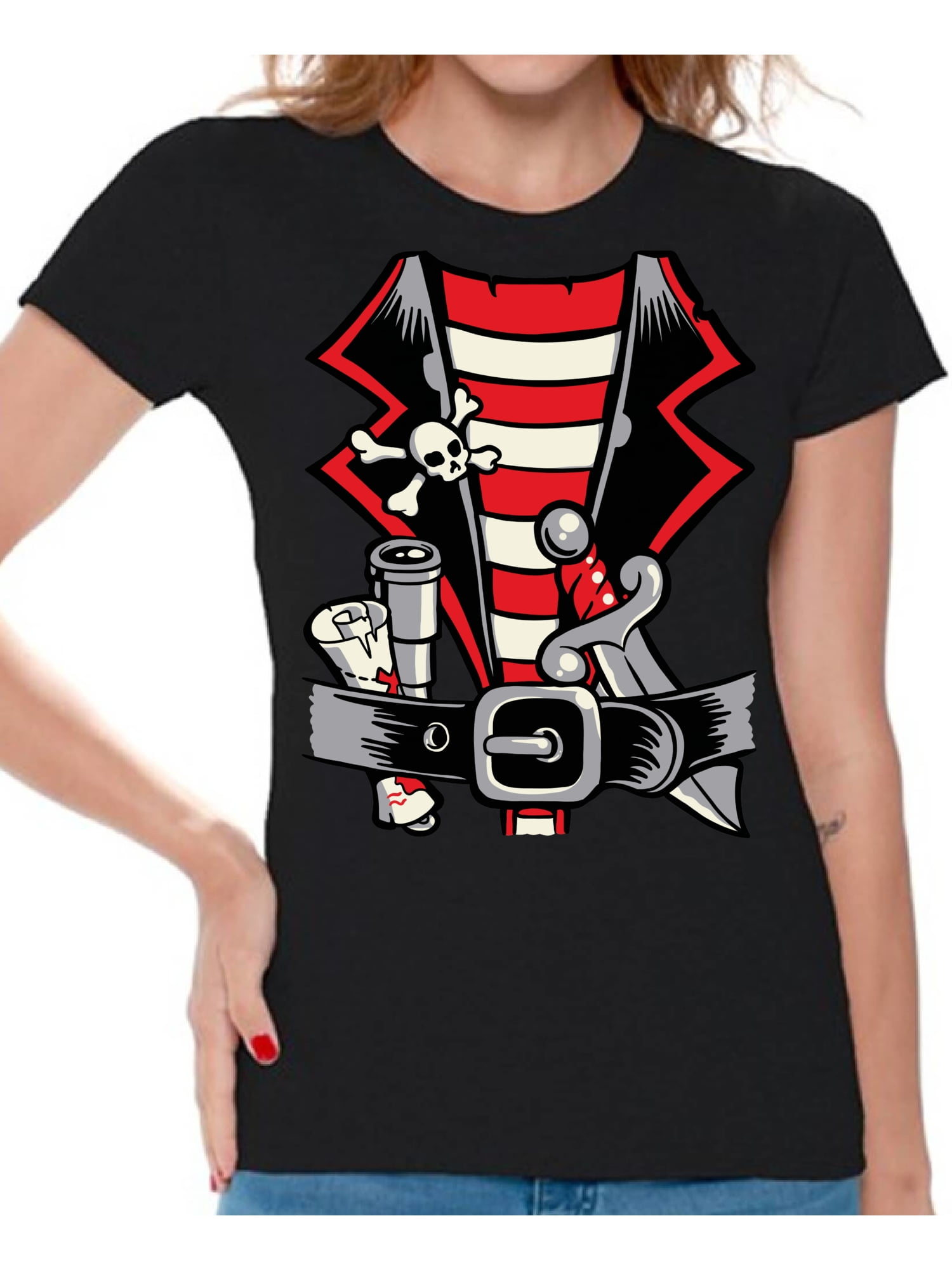 Awkward Styles Halloween T-Shirt Pirate T Shirts for Women - Walmart.com