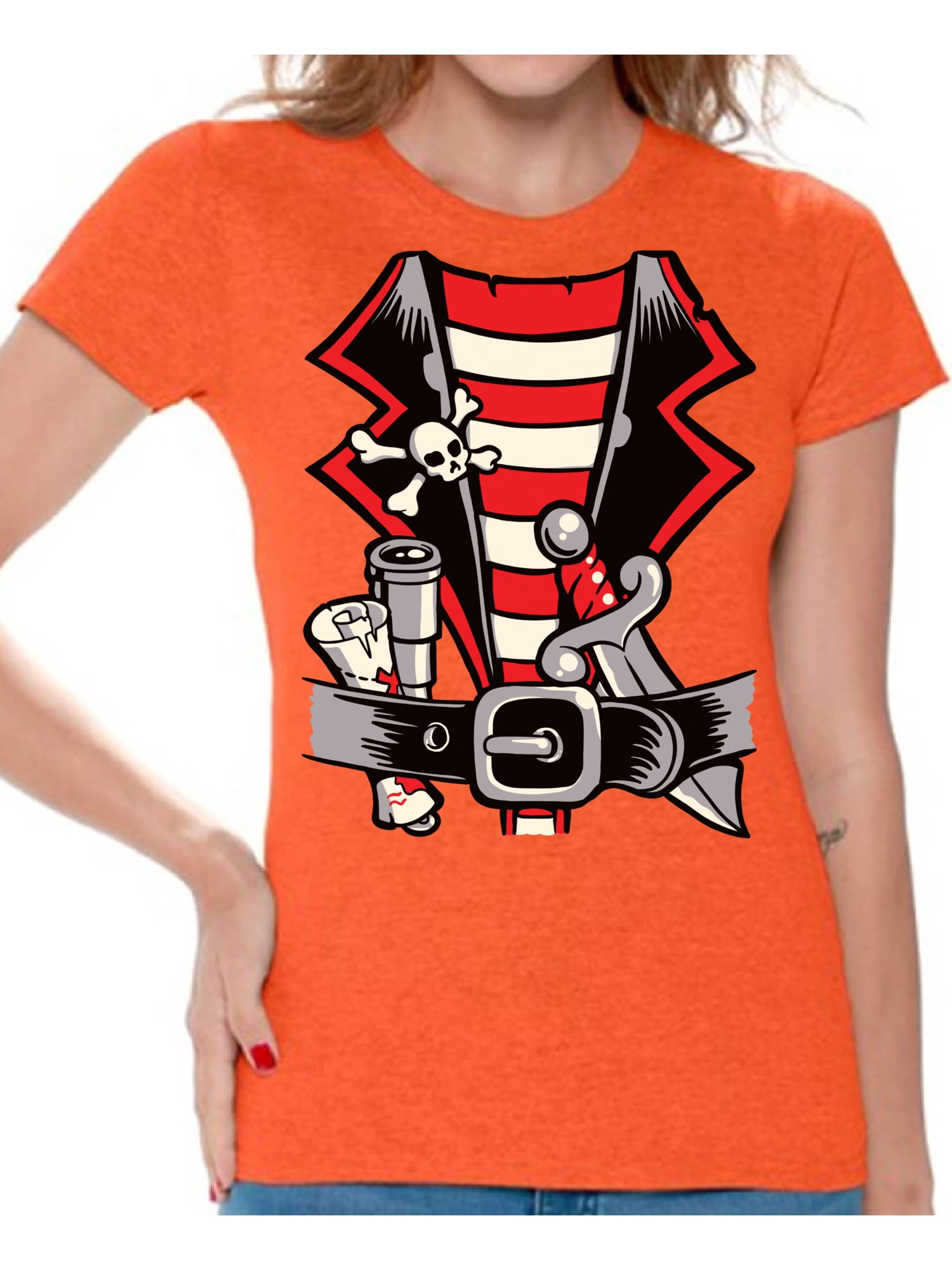 Awkward Styles Halloween T-Shirt Pirate T Shirts for Women - Walmart.com