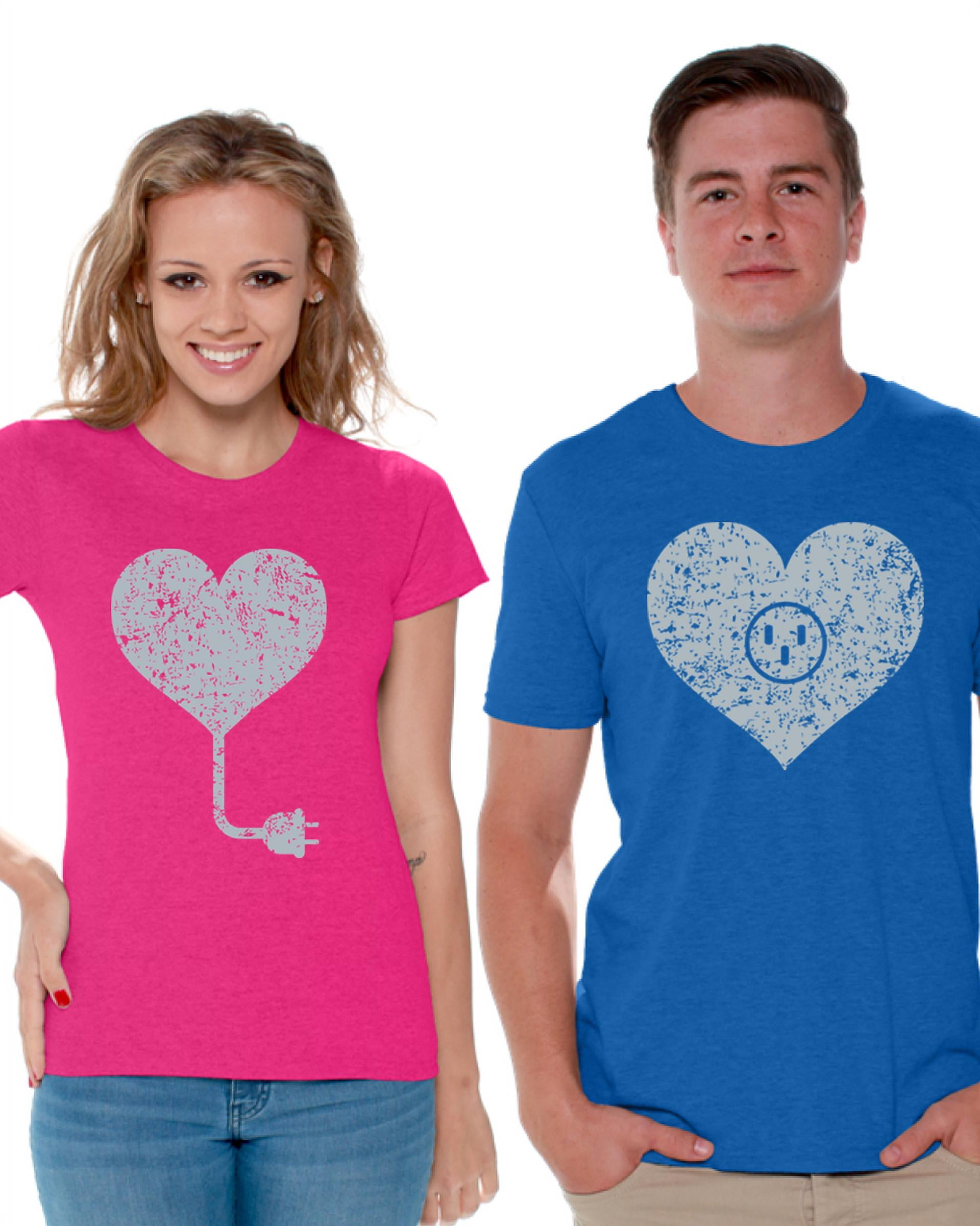 Awkward Styles Heart Matching Couple Shirts Love Shirts for Couple Cute ...