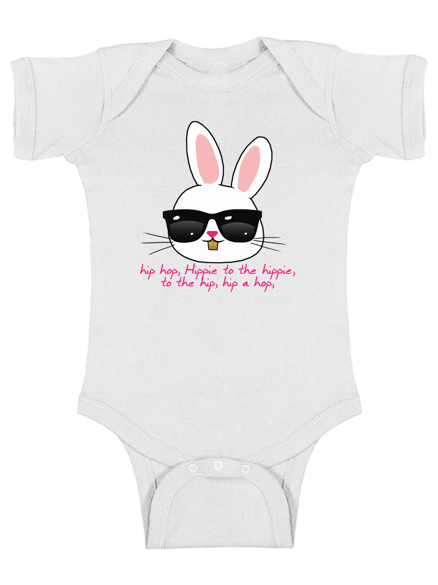 Awkward Styles Hip Hop Easter Bunny Baby Bodysuit Short Sleeve Cool ...