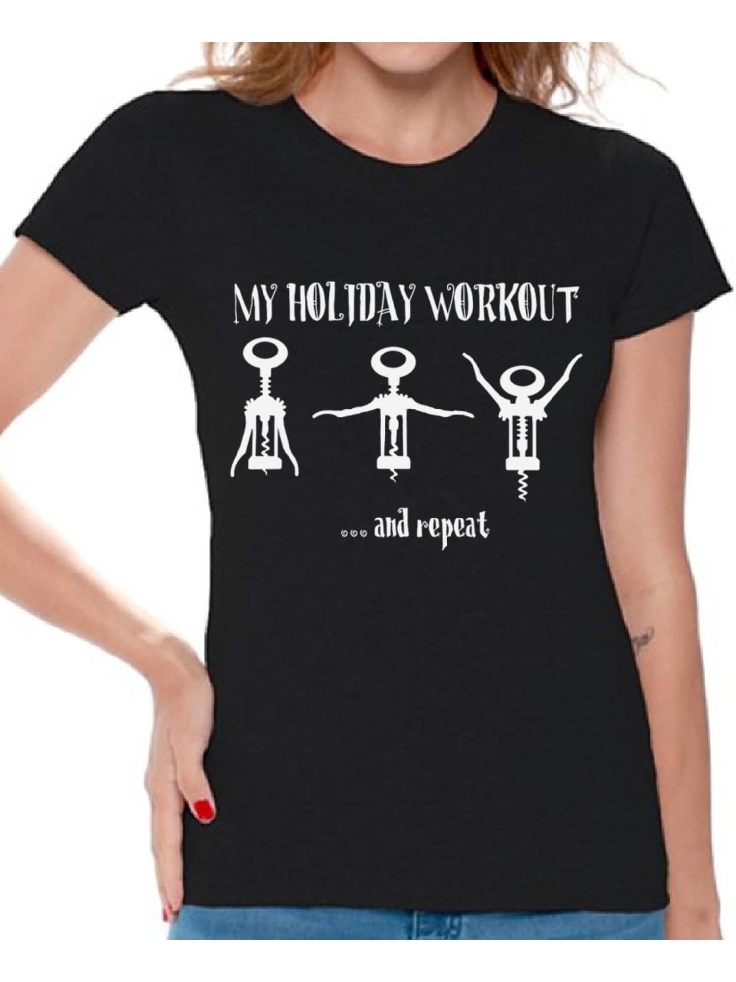 Awkward Styles My Holiday Workout Shirt Funny Christmas T Shirts for ...