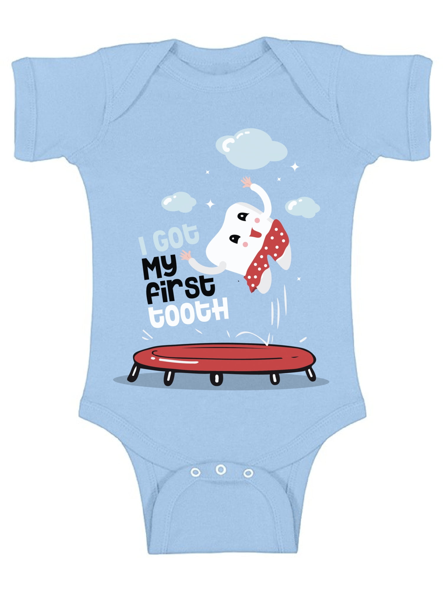 Awkward Styles I Got My First Tooth Baby Bodysuit Short Sleeve Cute ...