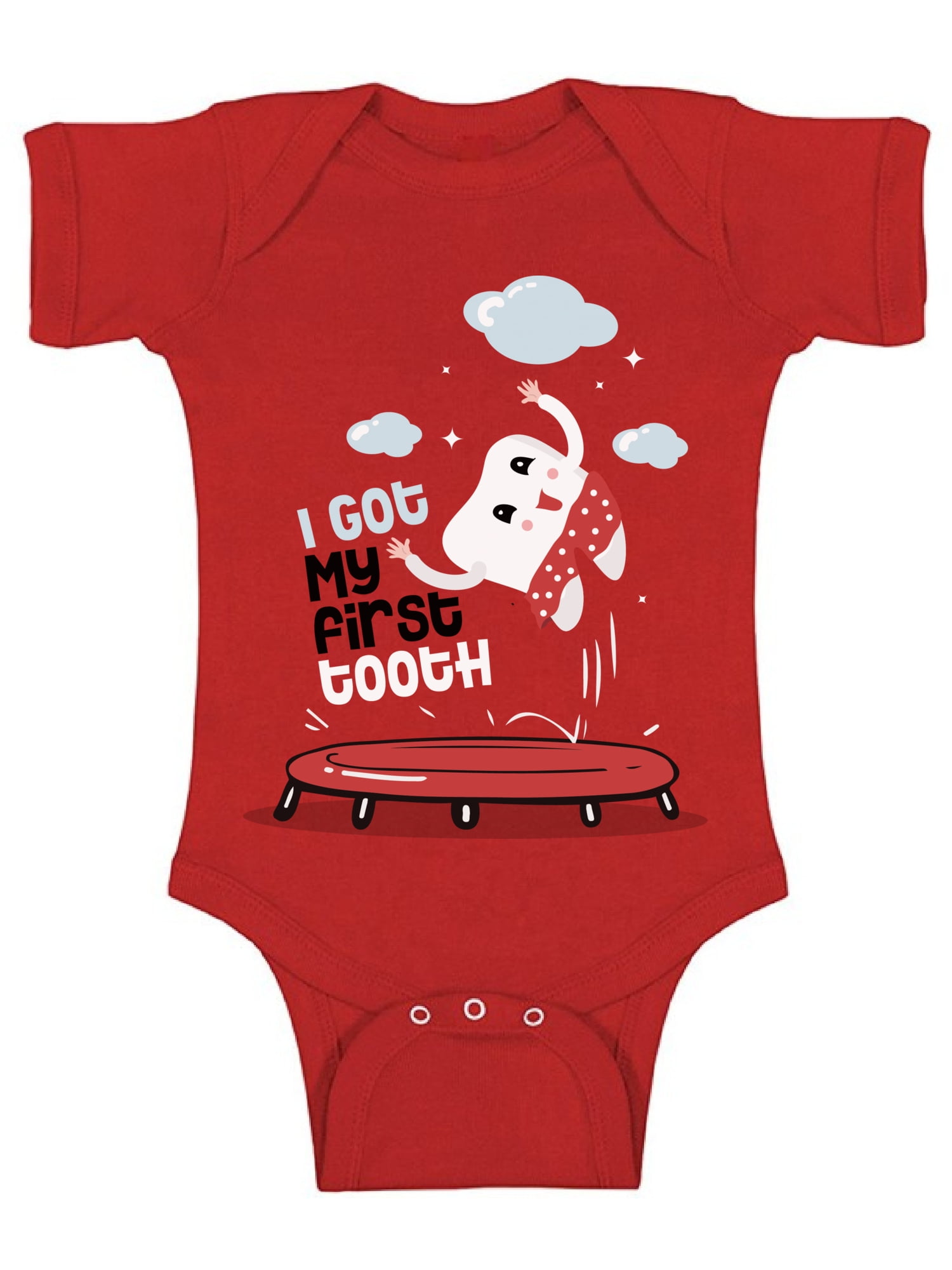 Awkward Styles I Got My First Tooth Baby Bodysuit Short Sleeve Cute ...